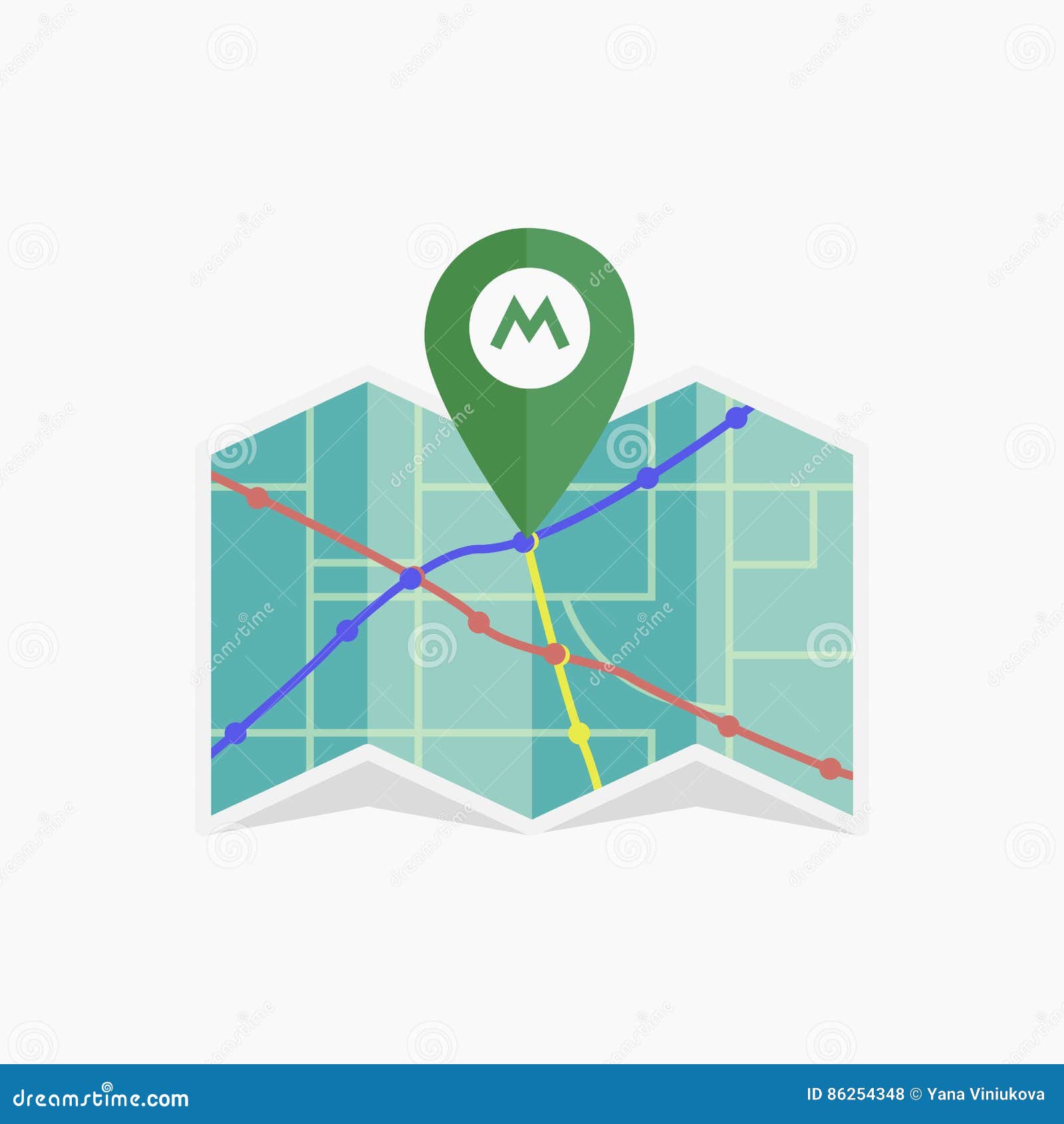 Vector Metro Icon. Isolated Map Royalty-Free Stock Image ...