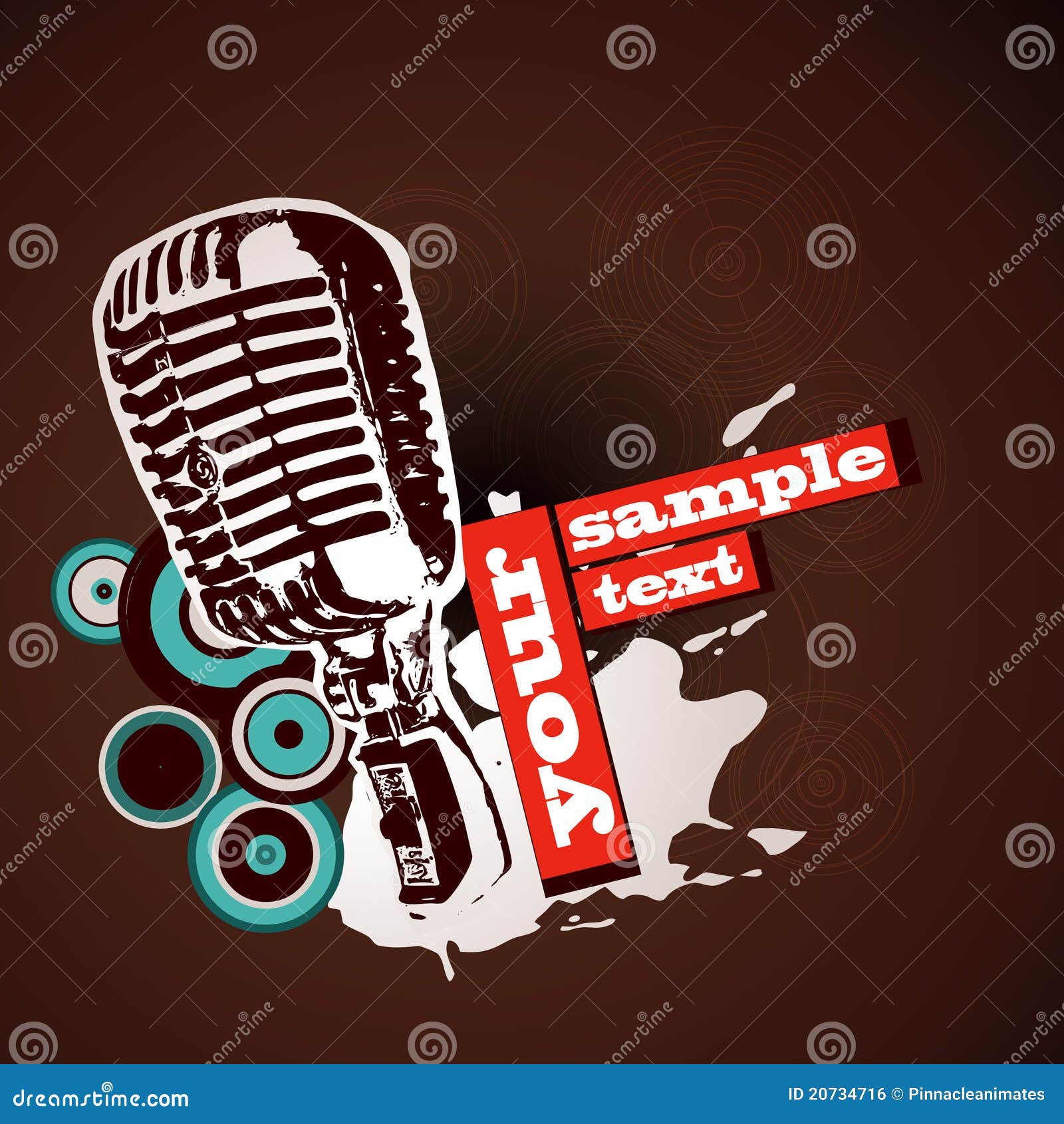 Vector mic stock vector. Illustration of creativity, music - 20734716