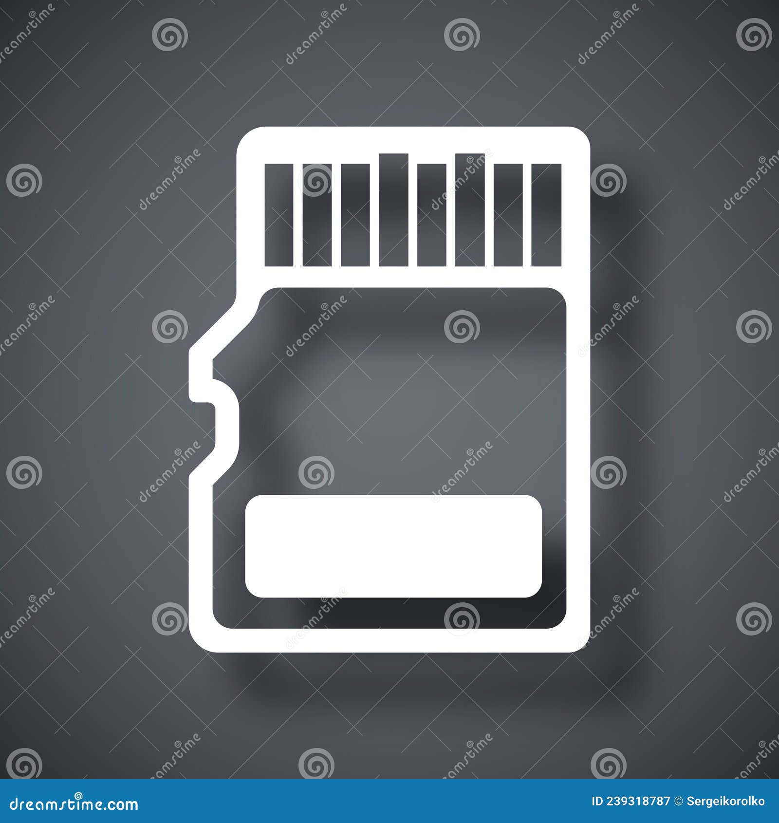 Vector micro SD card icon stock vector. Illustration of icon - 239318787