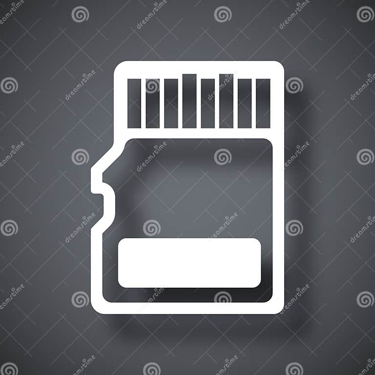 Vector micro SD card icon stock vector. Illustration of icon - 239318787