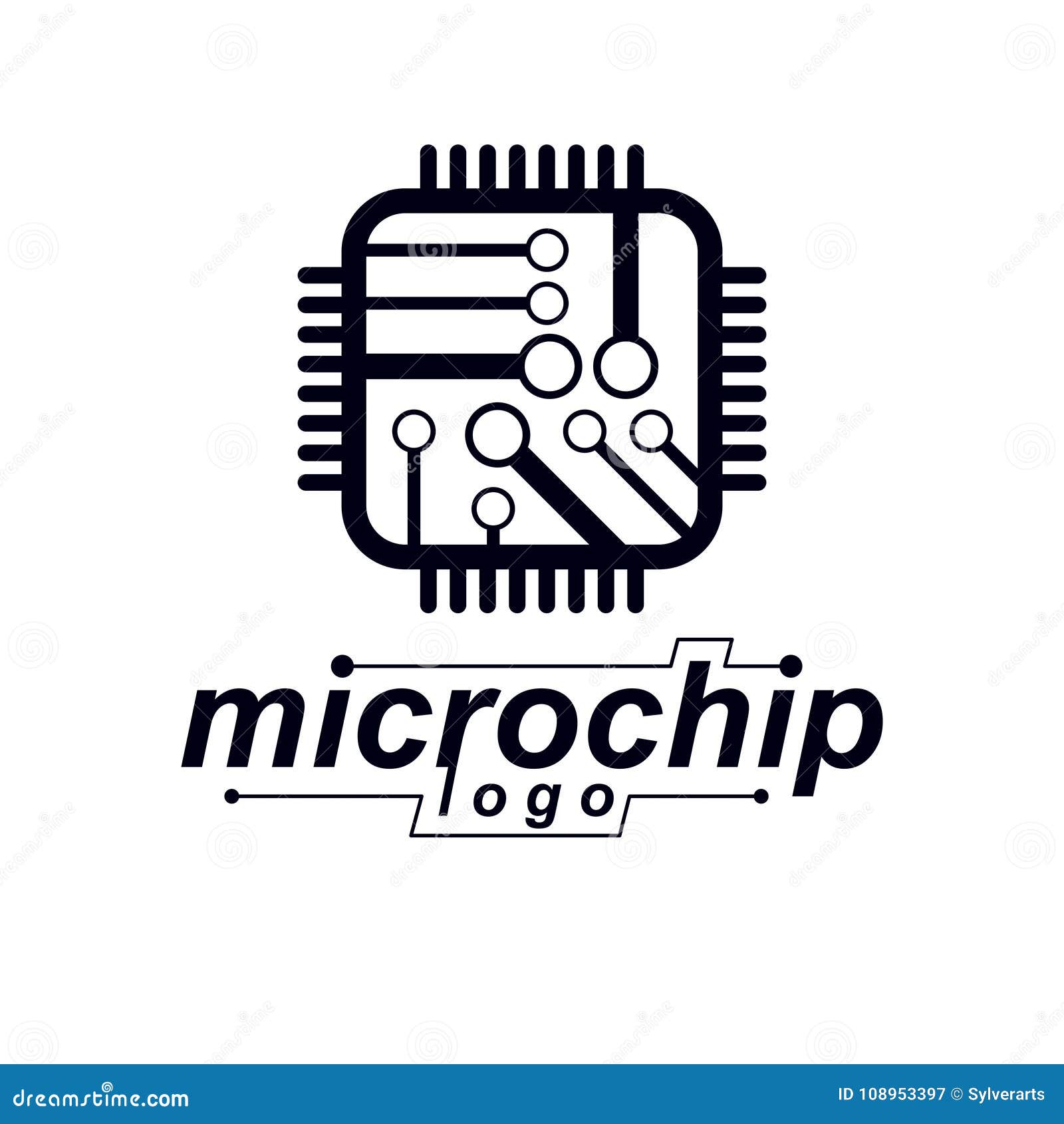 Vector Microchip Design, Cpu. Information Communication Technology ...
