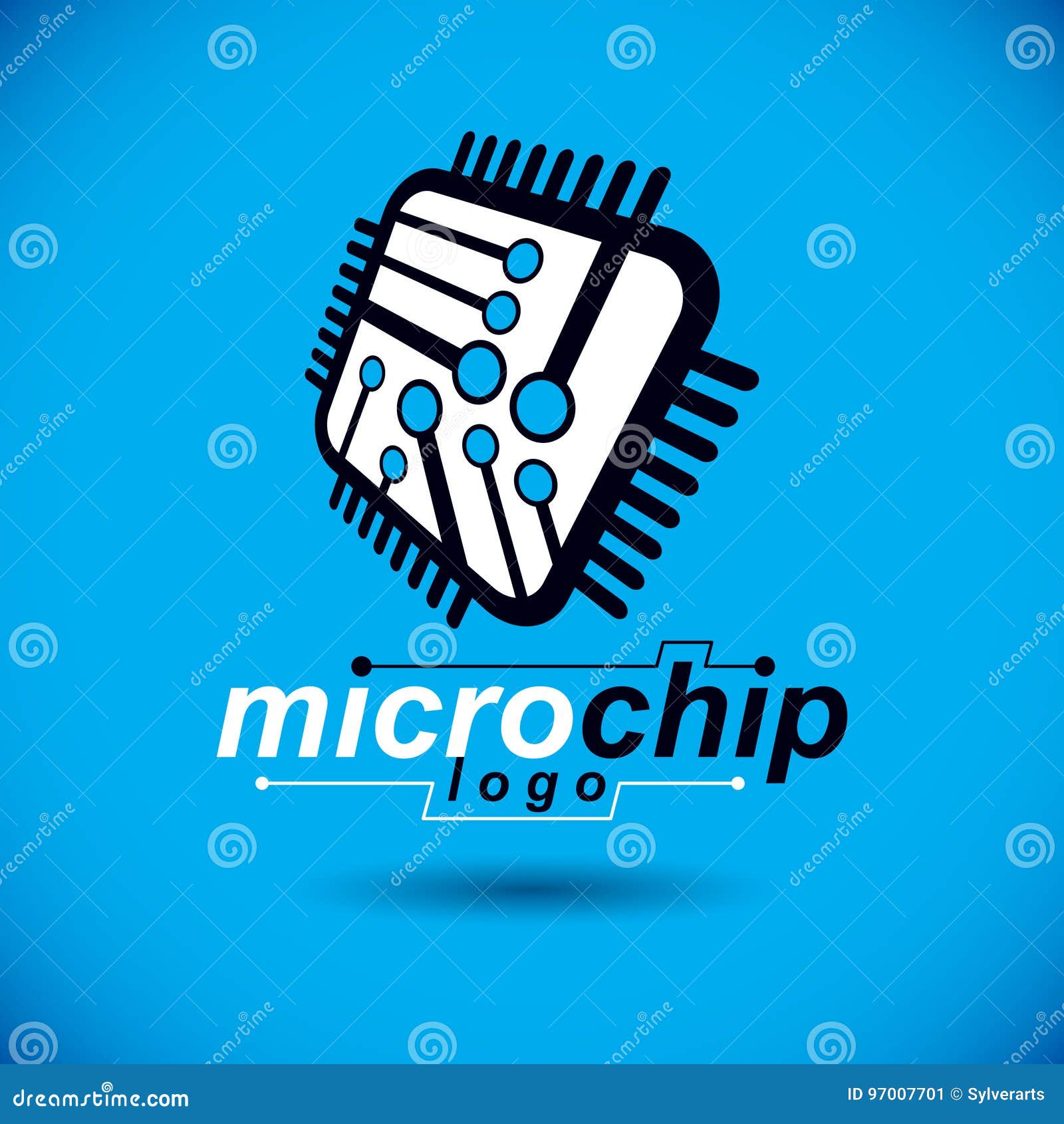 Vector Microchip Design, Cpu. Information Communication Technology ...