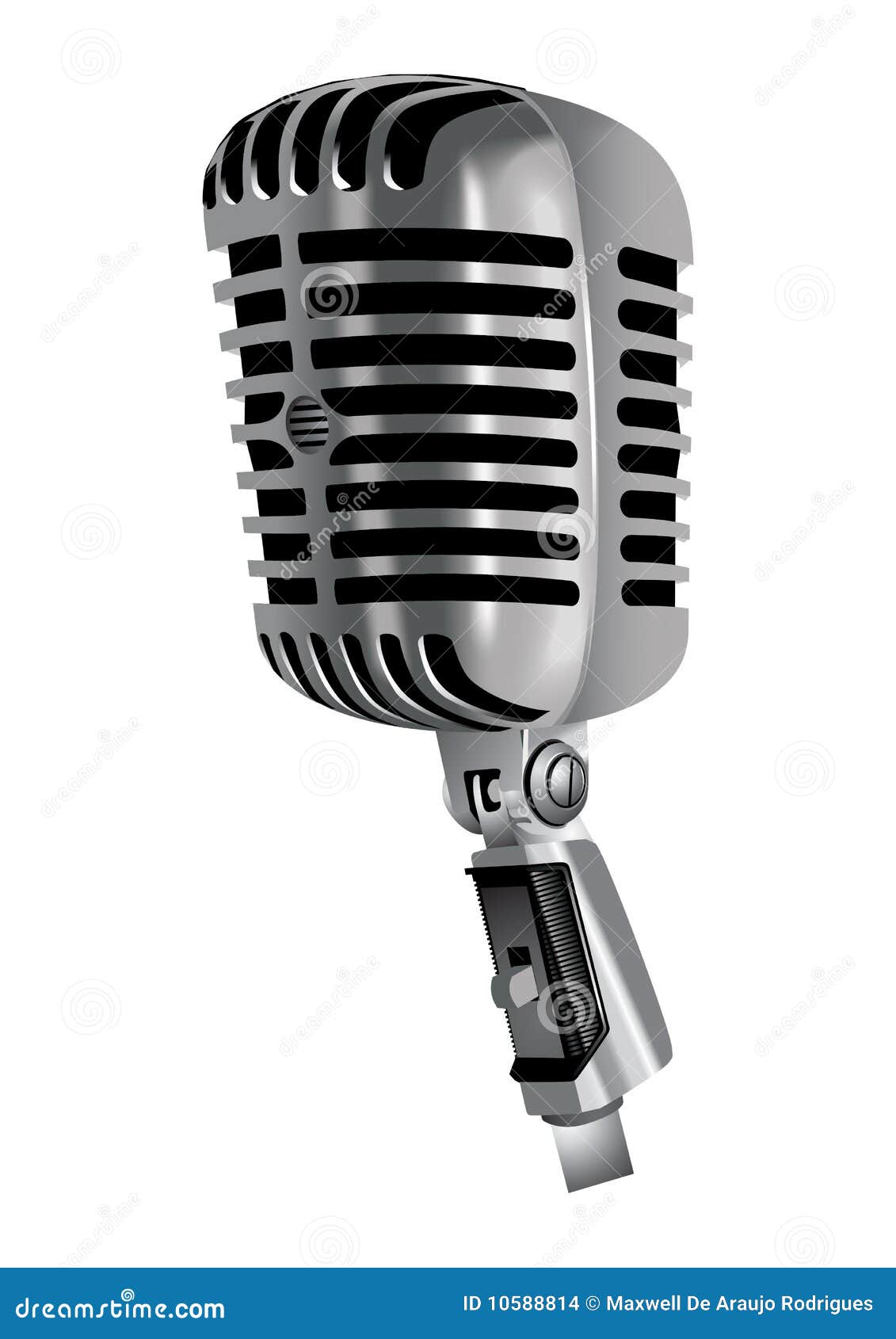 Vector Microphone Vintage Old Editorial Stock Image - Illustration of ...