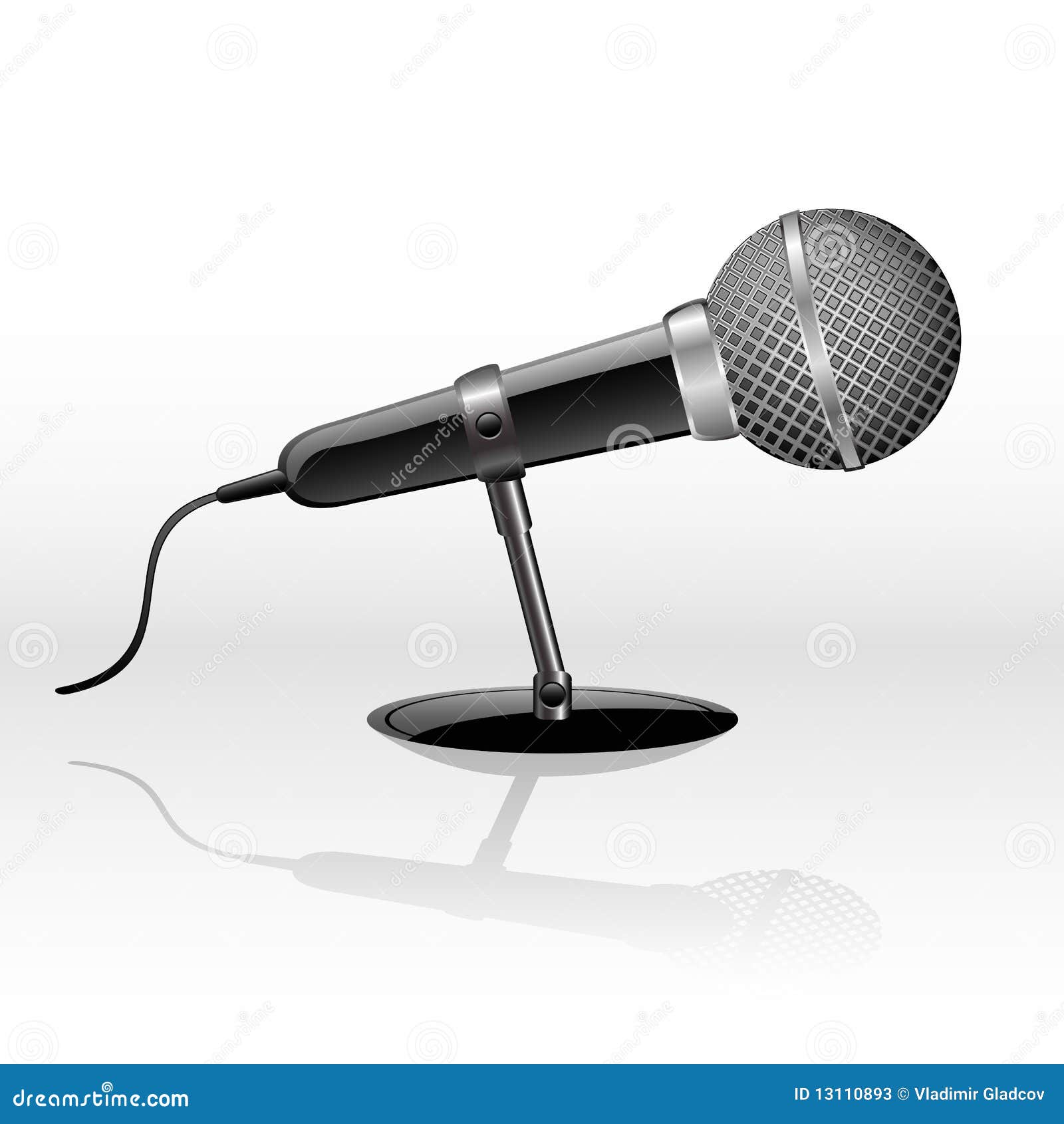 Vector microphone stock vector. Illustration of media - 13110893