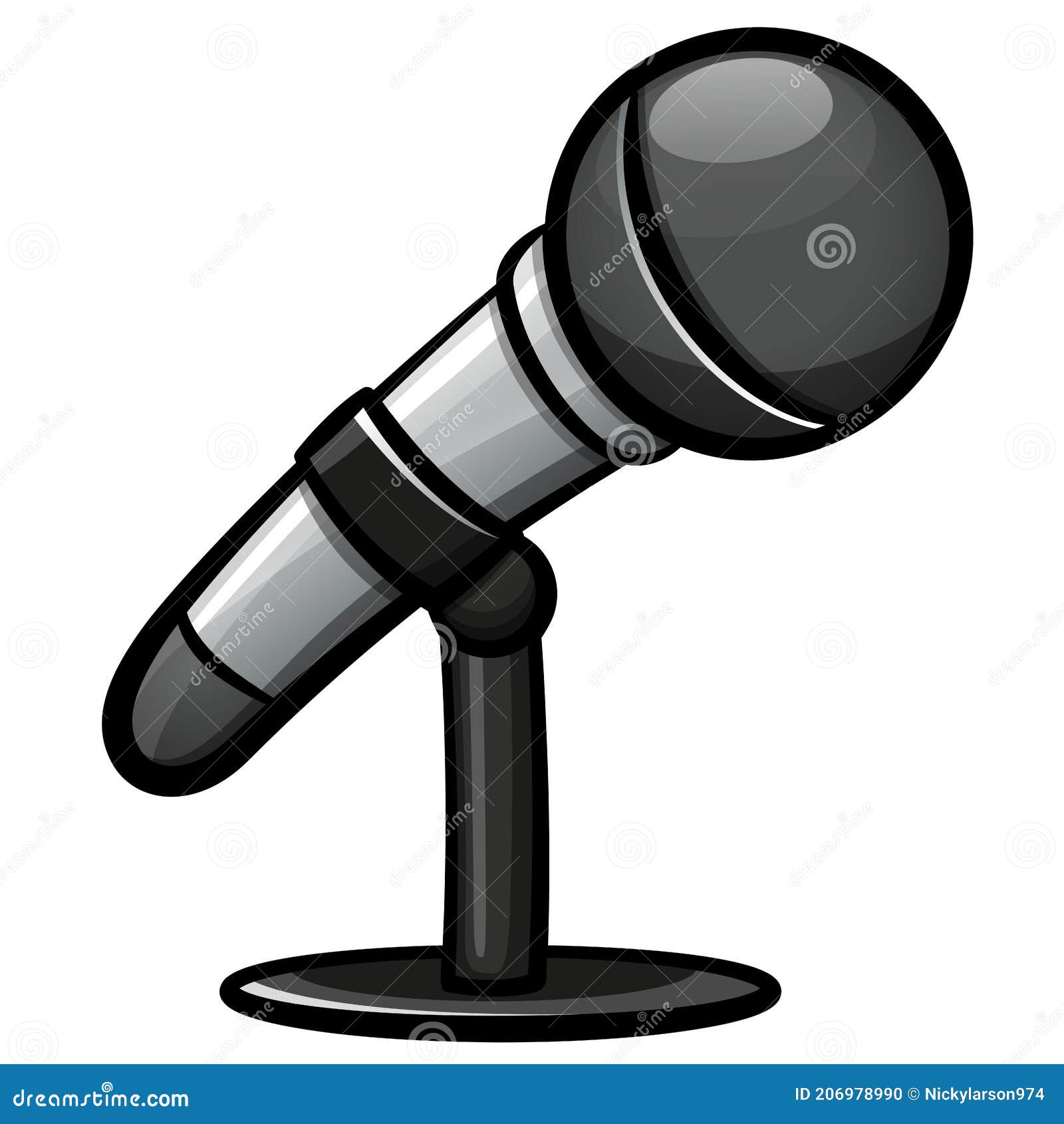 Vector Microphone Audio Cartoon Design Stock Vector - Illustration of ...