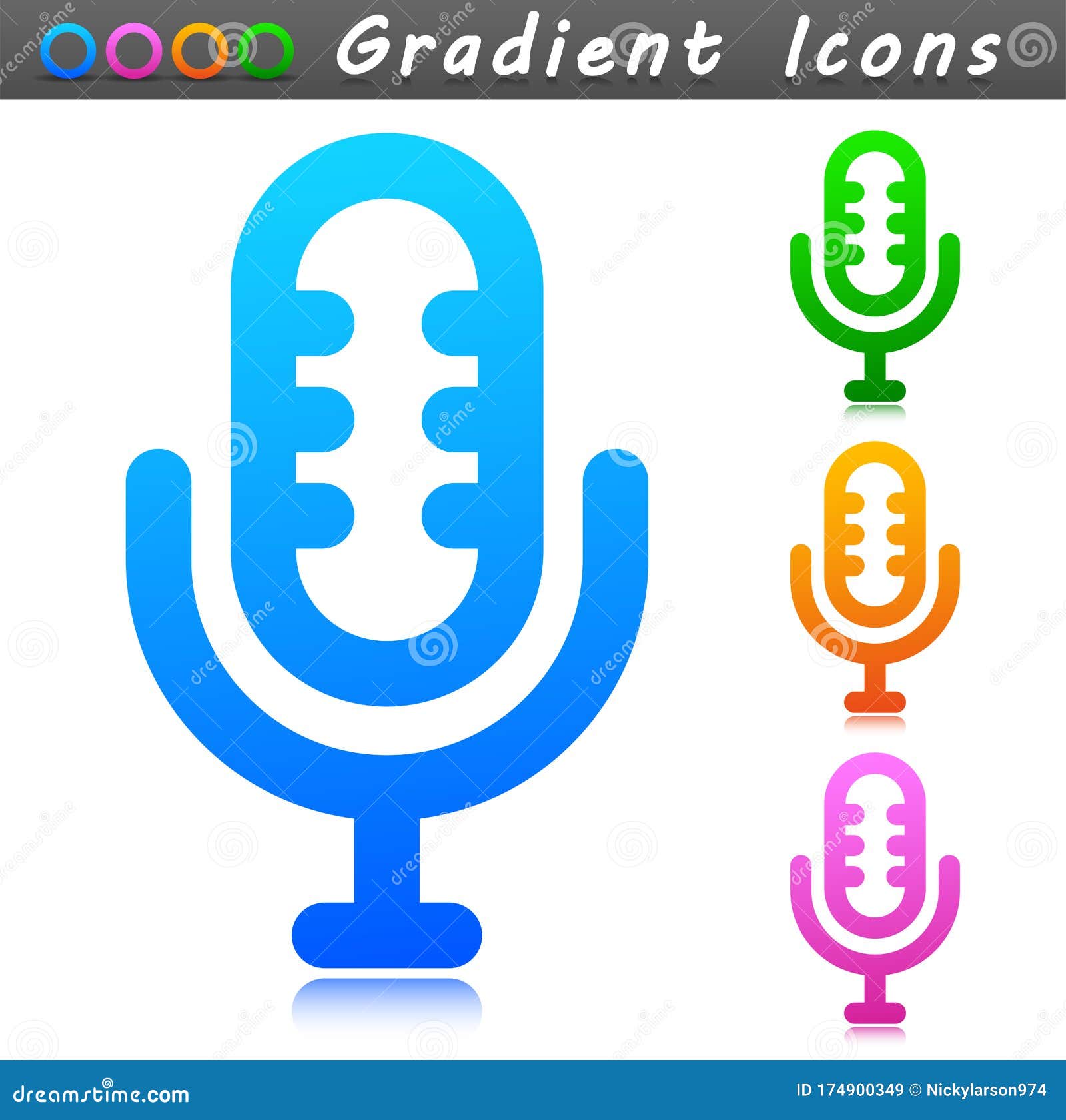 Vector Microphone Design Symbol Icon Stock Vector - Illustration of ...