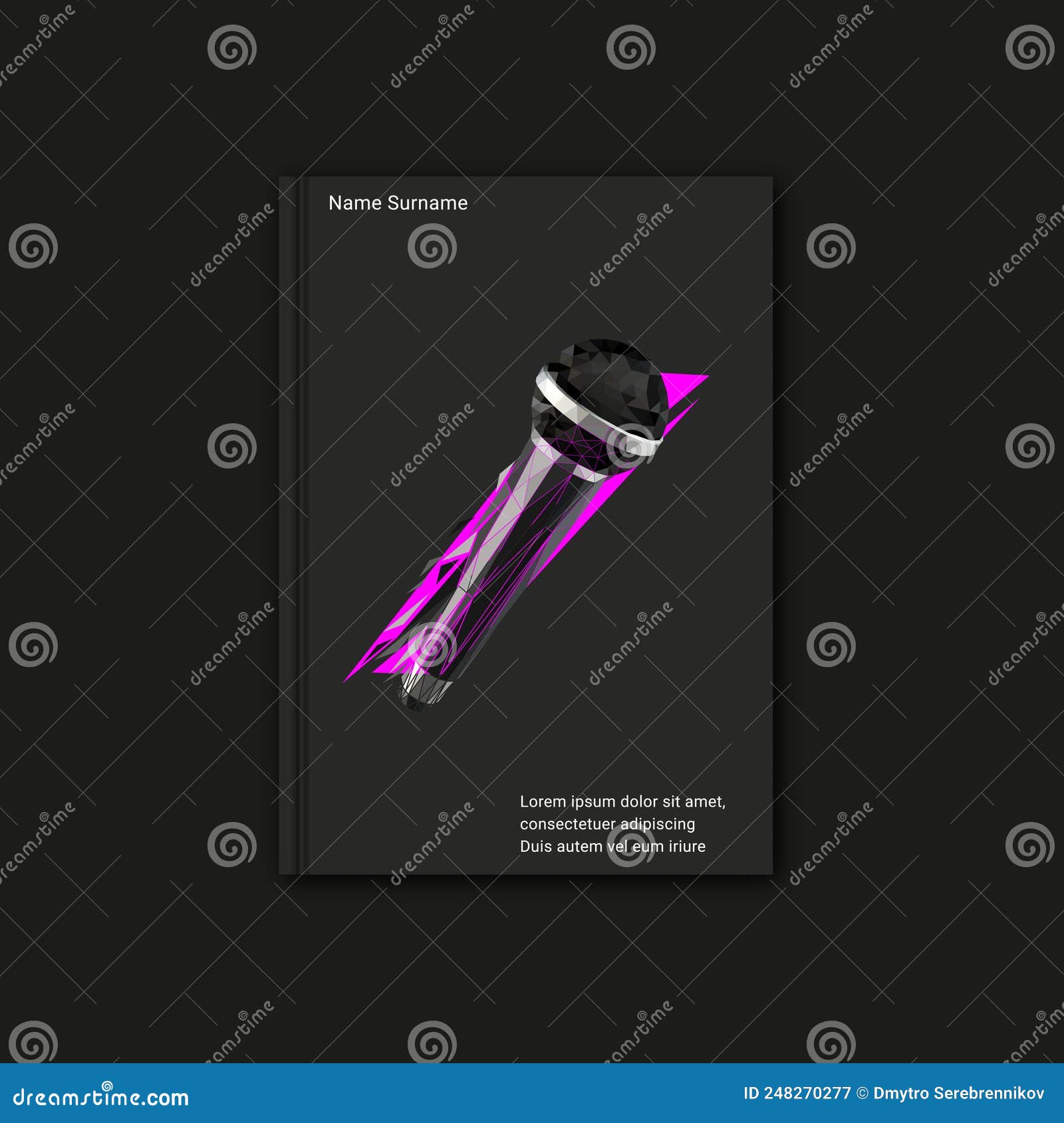 Vector Microphone in Low Poly Style . Editable Illustration Stock ...