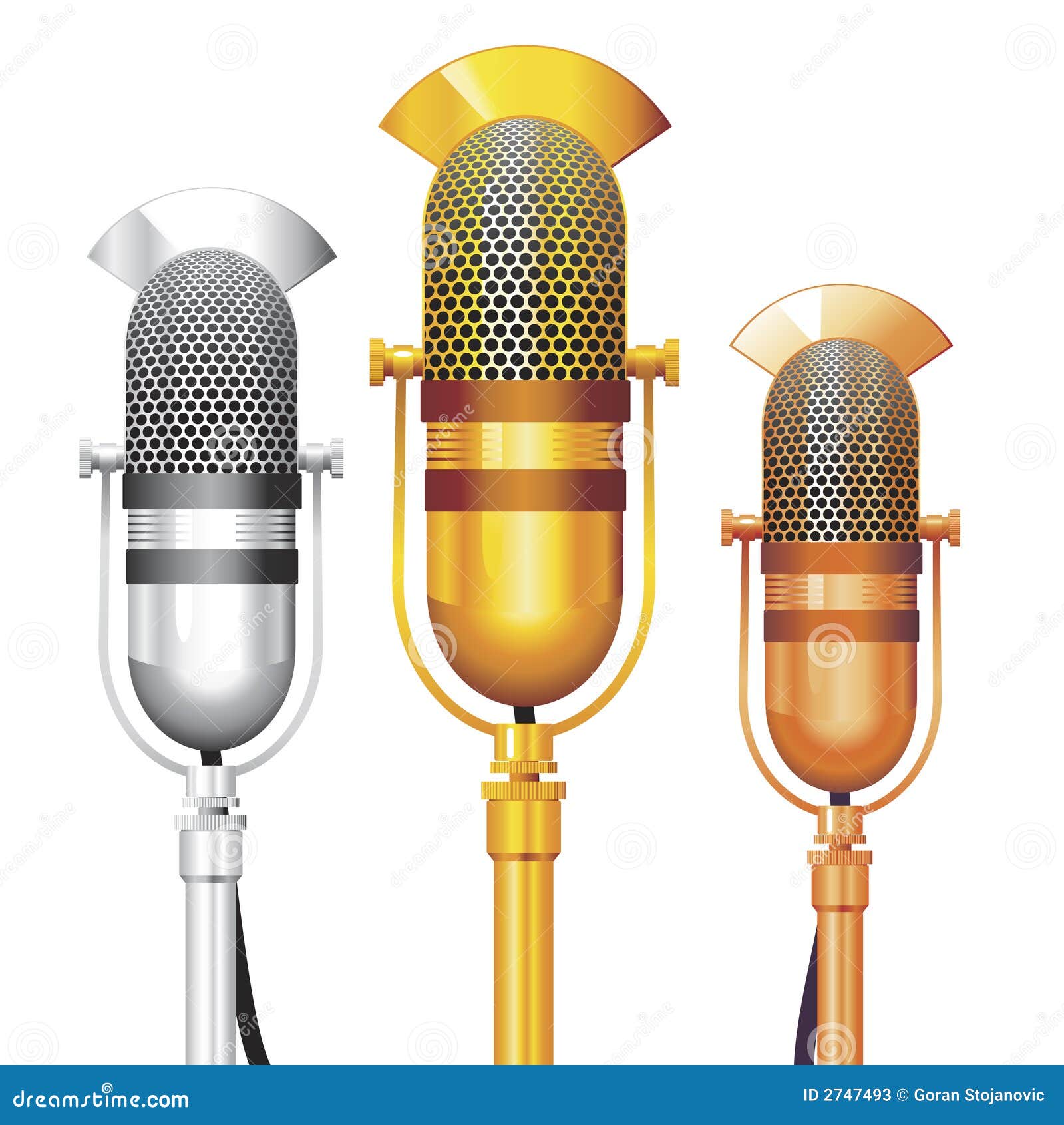 Vector Microphones stock vector. Illustration of professional - 2747493