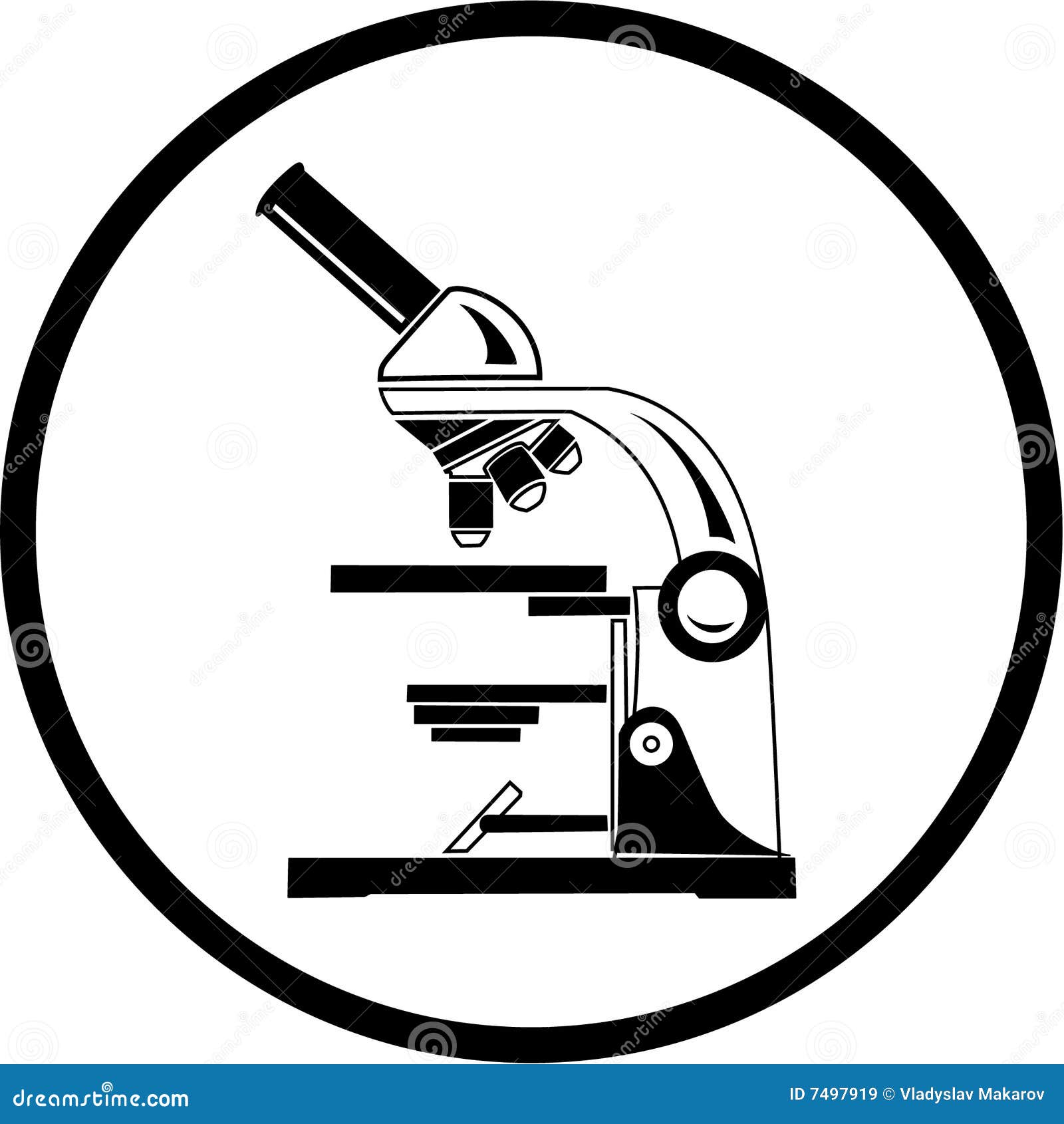 Vector Microscope Icon Royalty Free Stock Images - Image: 7497919