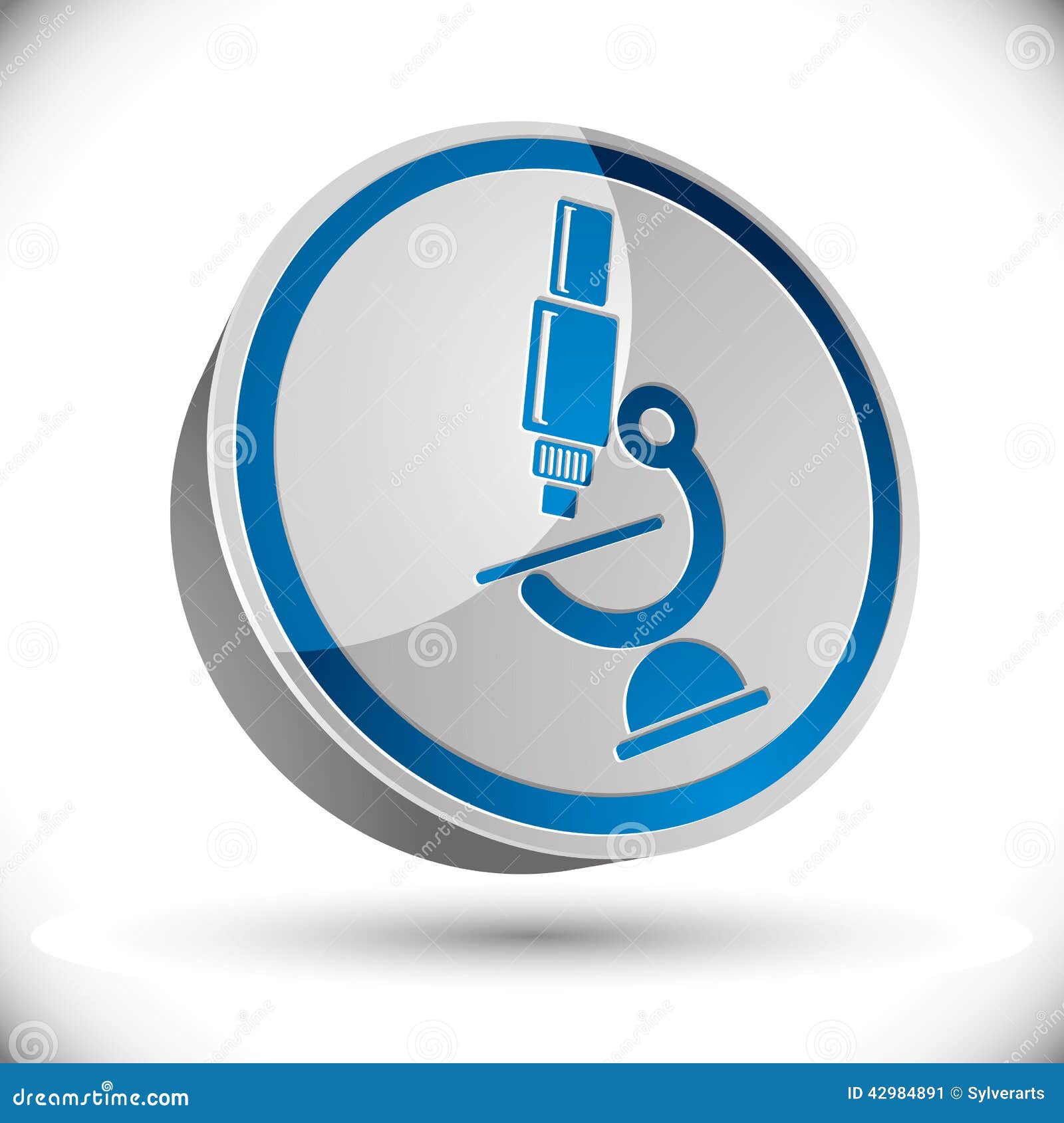 Microscope Icon. Silhouette Symbol. Negative Space. Vector Isolated ...