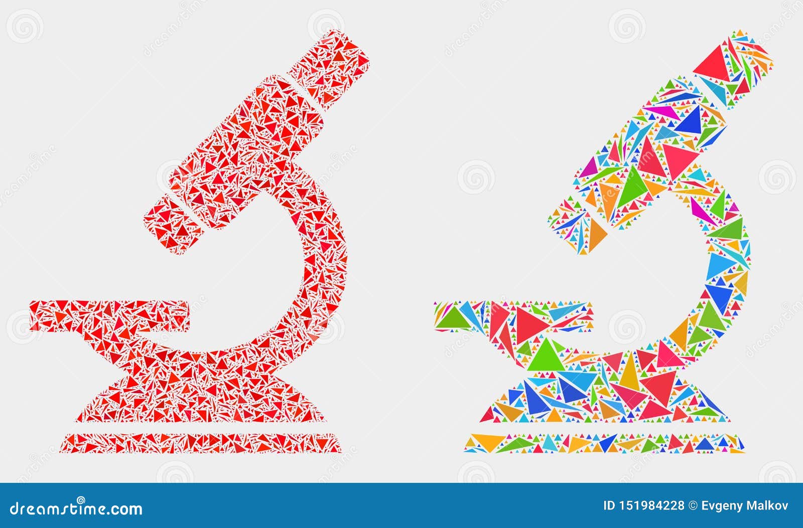 Vector Microscope Mosaic Icon of Triangle Elements Stock Vector ...