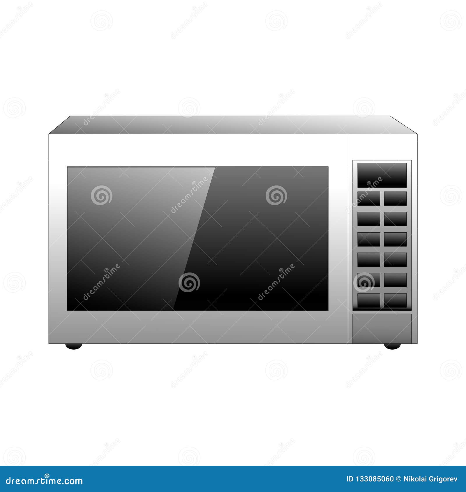 Vector Microwave Illustration on a White Background Stock Vector ...