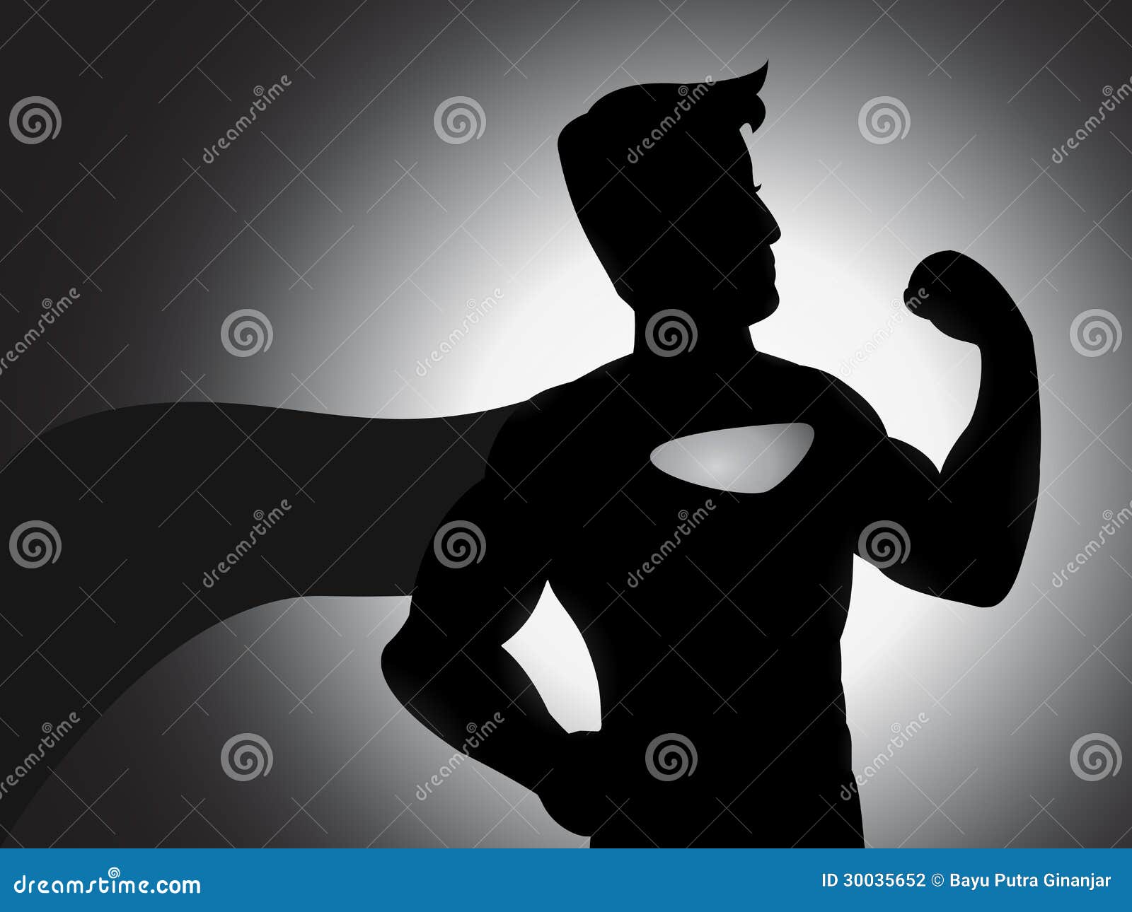 Mighty Superhero Silhouette Stock Vector - Illustration of male, robe ...