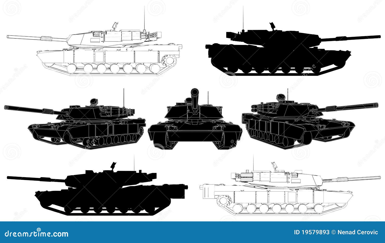 Vector Militar 02 Del Tanque Ilustración del Vector - Ilustración de ...