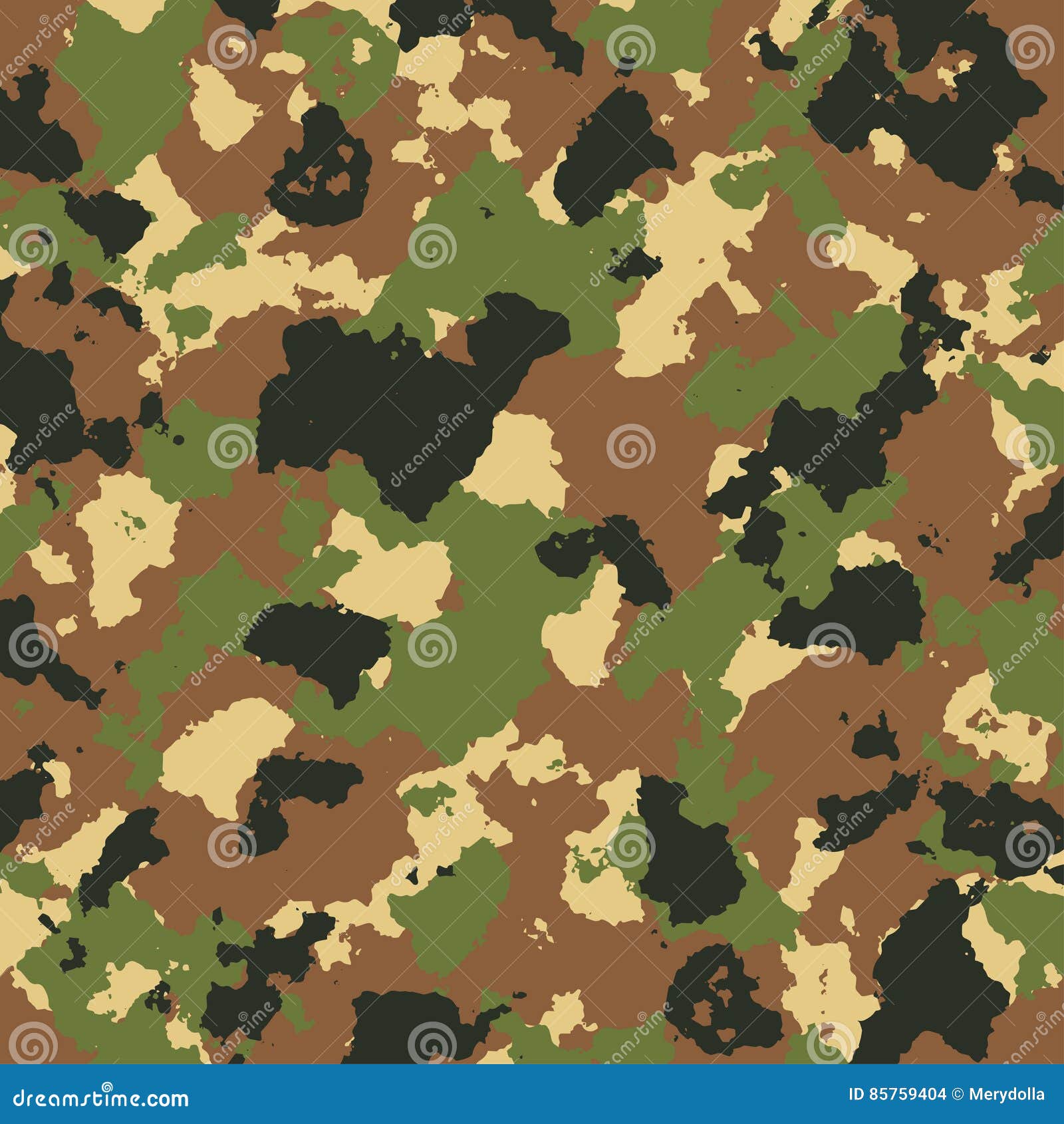 Vector Military Camouflage Pattern in Green and Brown Colors Stock ...