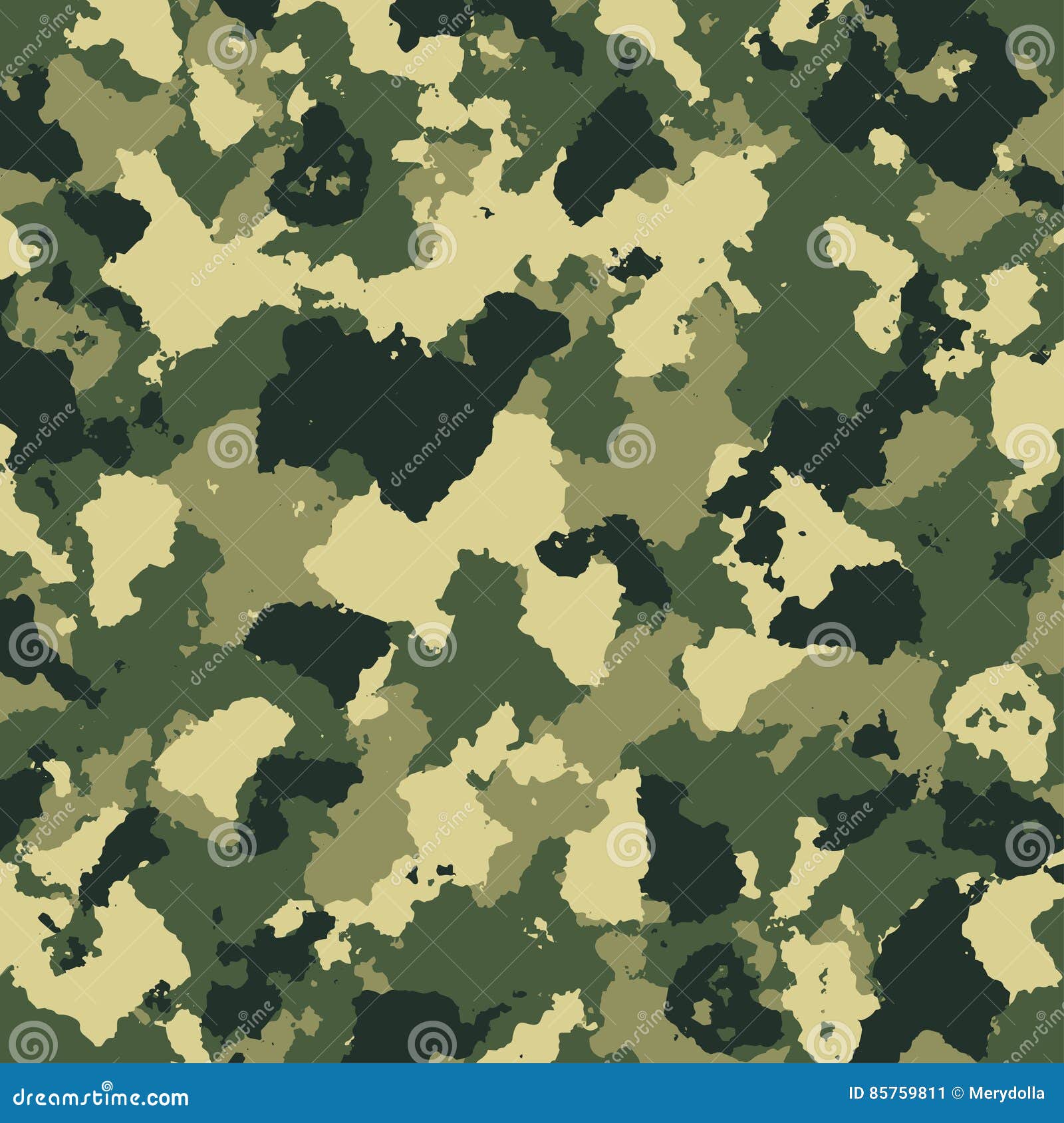 Vector Military Camouflage Pattern in Green Colors Stock Vector ...