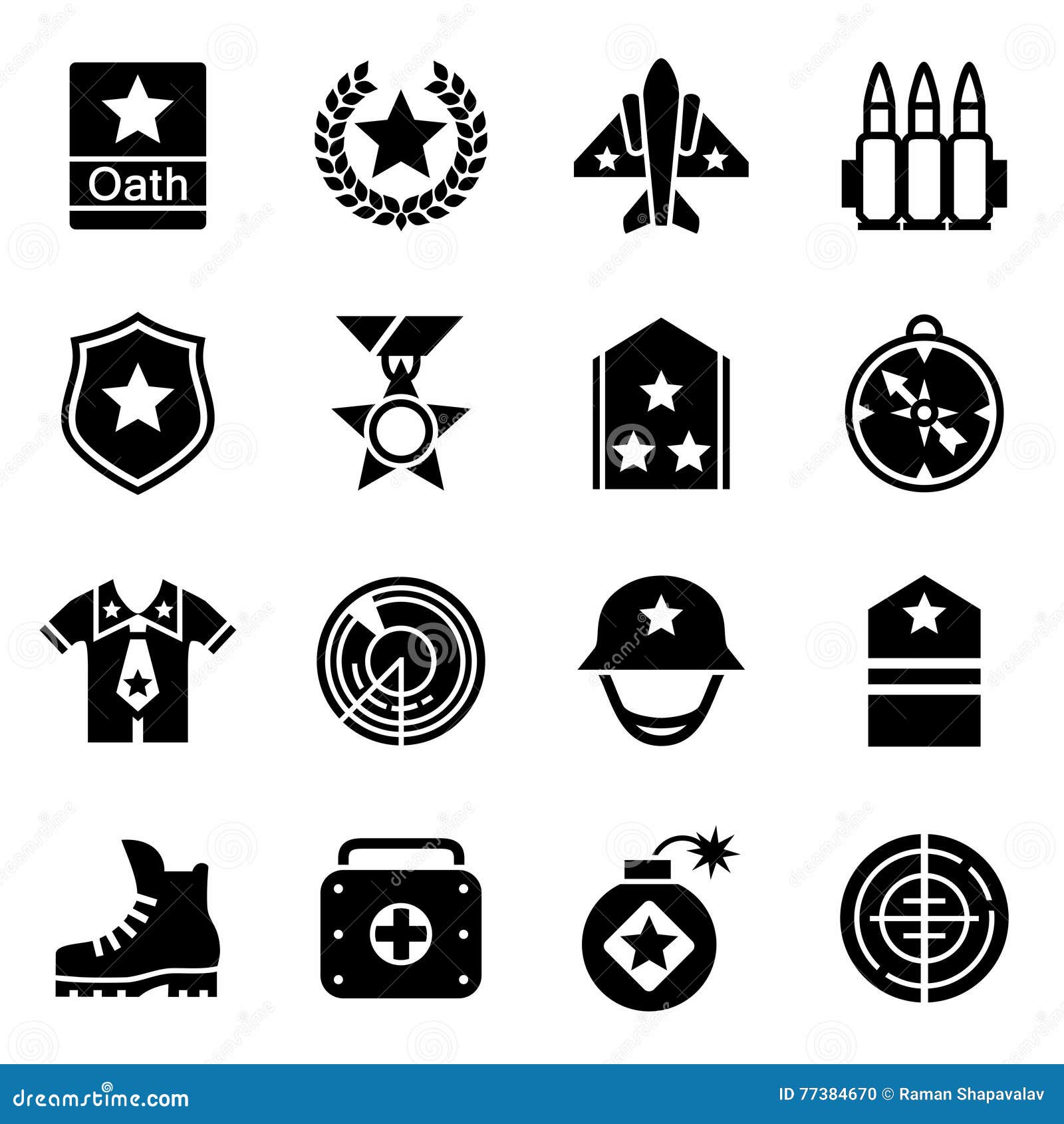 Military Icon On White Background. Armed Symbol. Soldier Emblem With ...