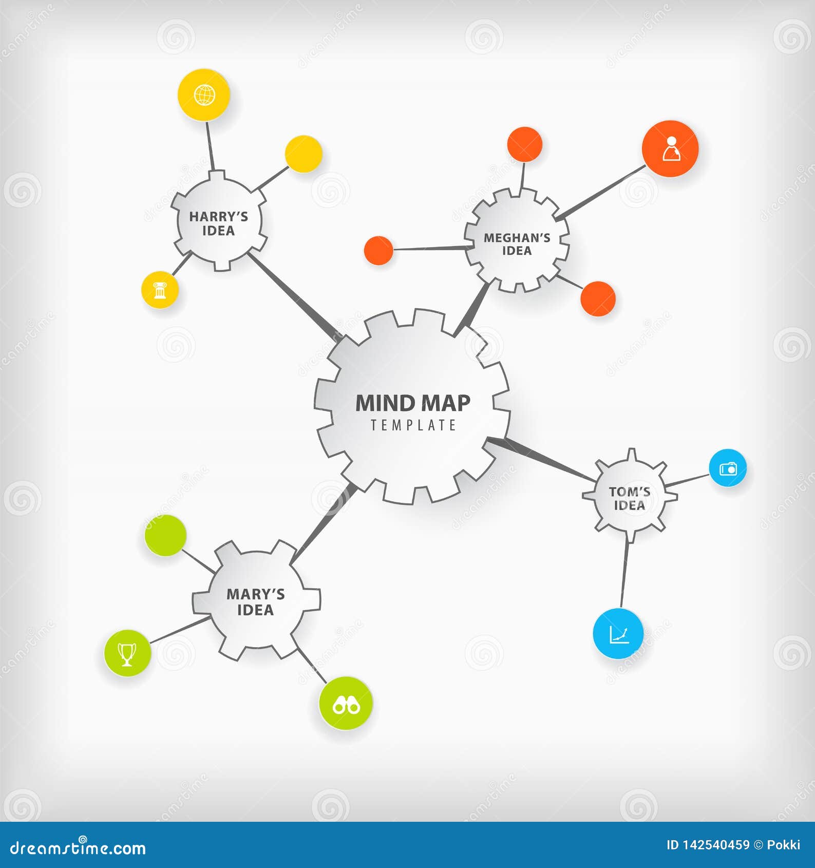 Vector Mind Map Blank Template, Hand Drawn Scheme, Plan Concept ... Vector Mind Map Blank Template, Hand Drawn Scheme, Plan Concept ...