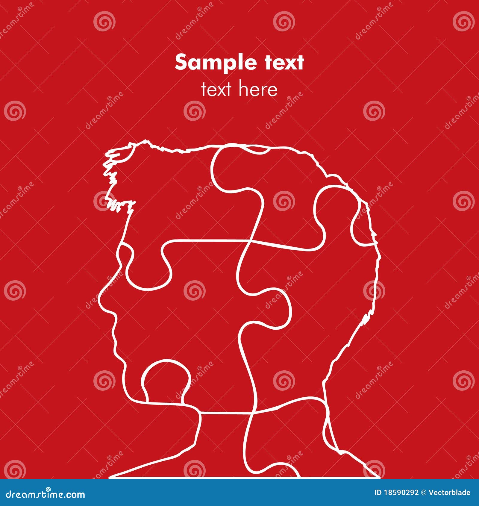 Vector mind puzzle stock vector. Illustration of editable - 18590292