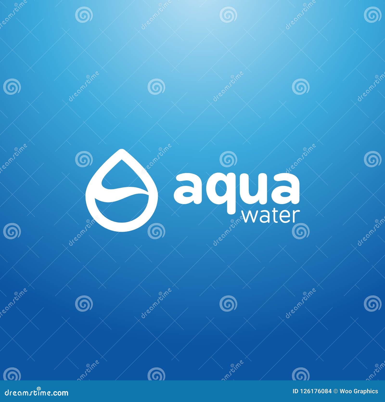 Vector Mineral Bottled Spring Water Logo Design in Blue Background ...