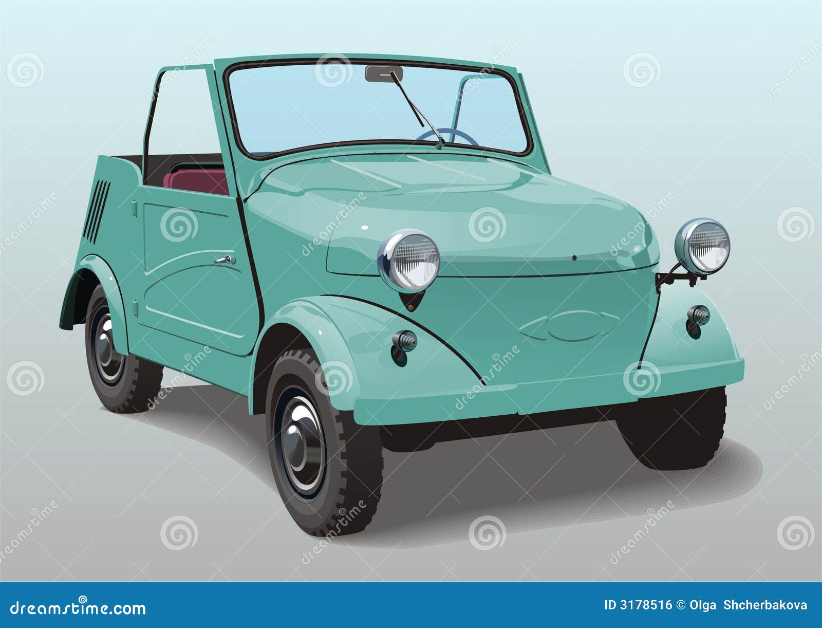 Vector mini-car stock vector. Illustration of soviet, vector - 3178516