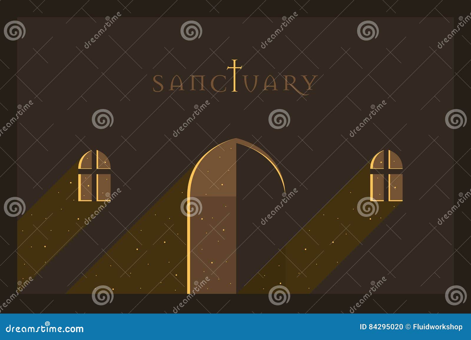 Vector Minimal Poster: Sanctuary Stock Vector - Illustration of modern ...