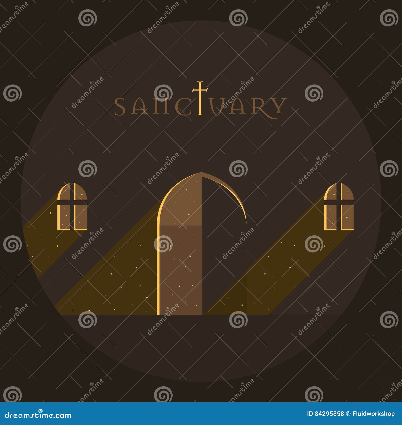 Vector Minimal Poster: Sanctuary Stock Vector - Illustration of ...