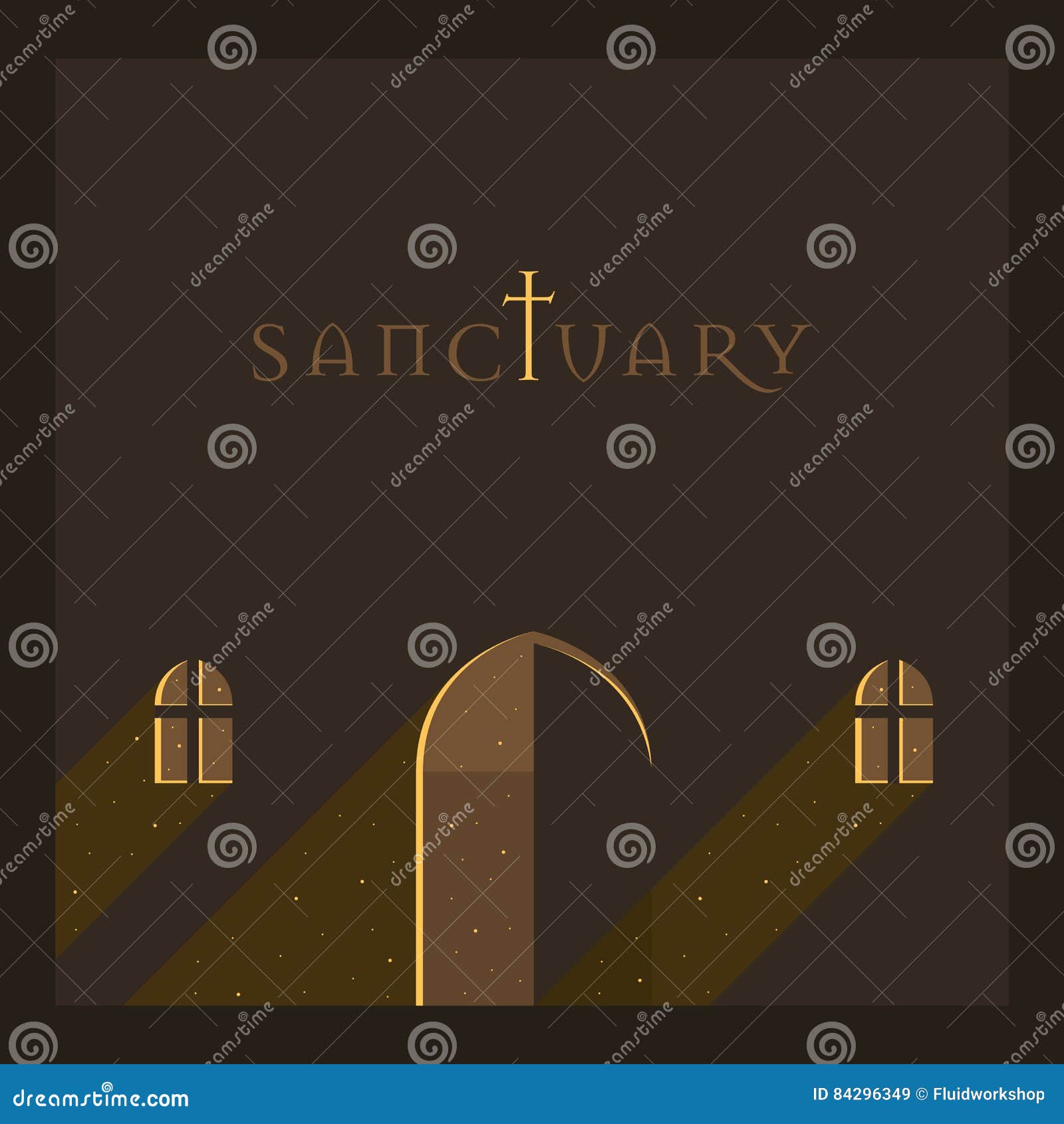 Vector Minimal Poster: Sanctuary Stock Vector - Illustration of graphic ...