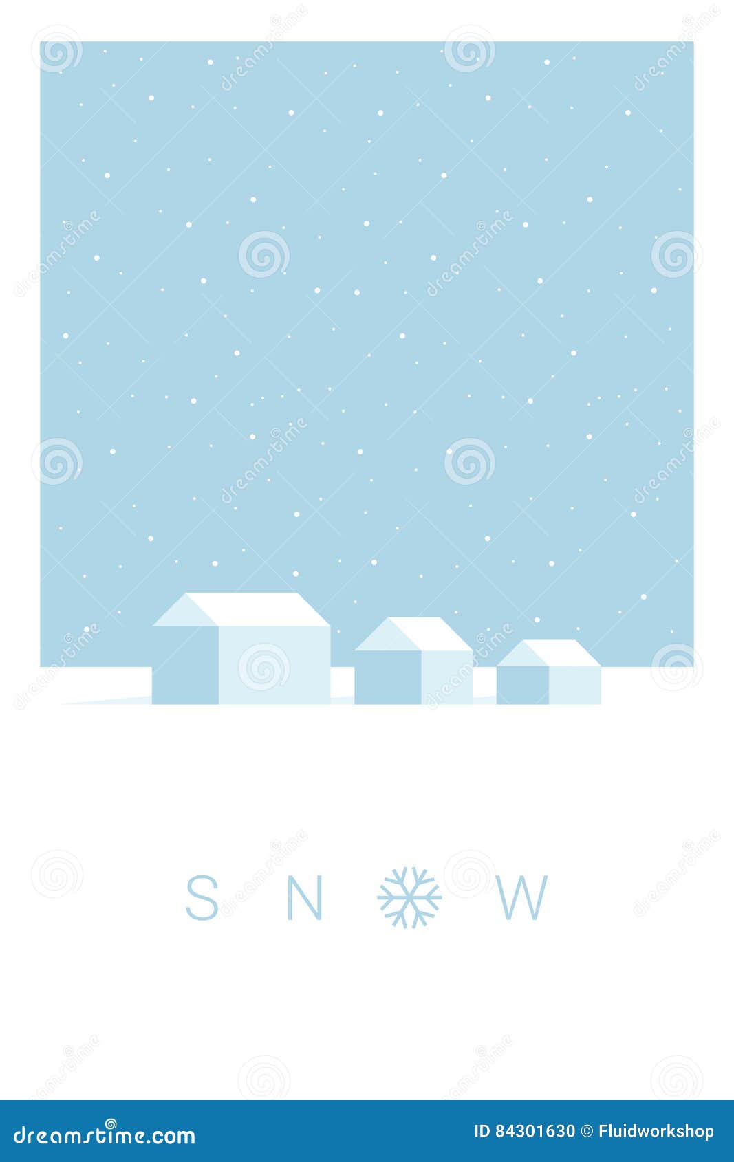 Vector Minimal Poster: Snow Stock Vector - Illustration of clip, shape ...