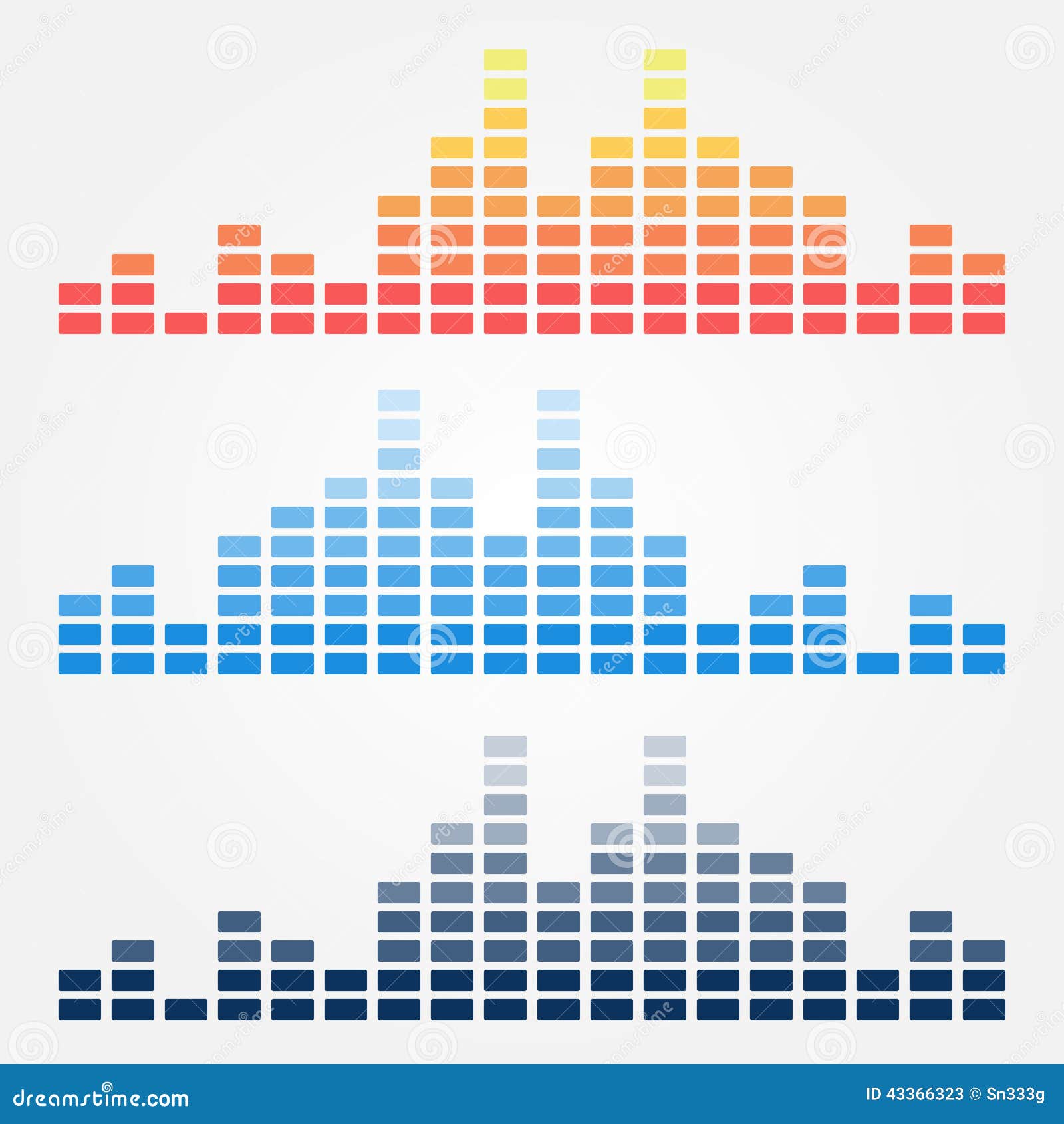 Vector Minimal Sound Waves Icons Stock Vector - Illustration of audio ...