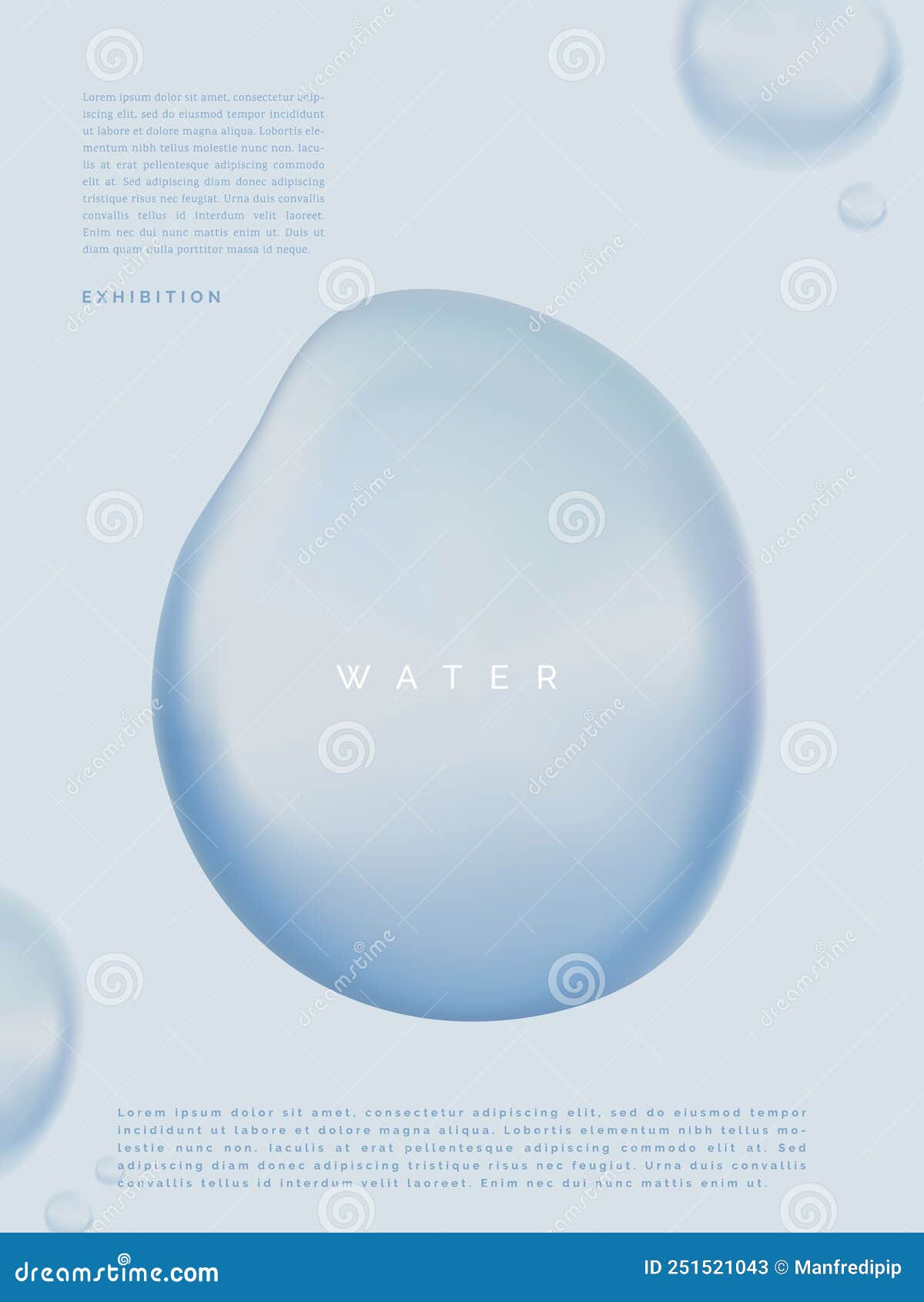 Vector Minimalist Abstract Water Drops Poster, Book Cover or ...