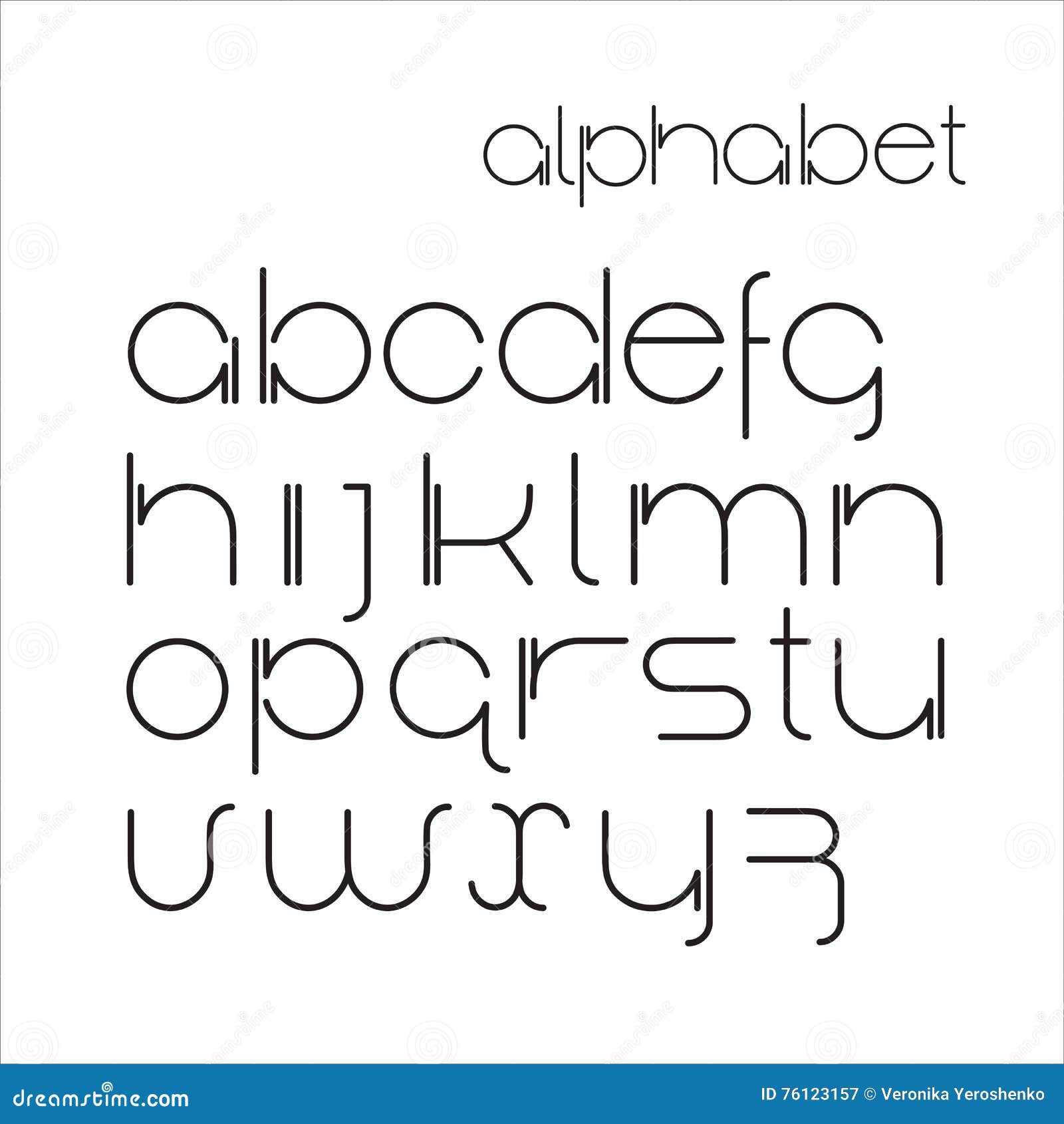Minimalist Alphabet Letters Vector Illustration | CartoonDealer.com ...