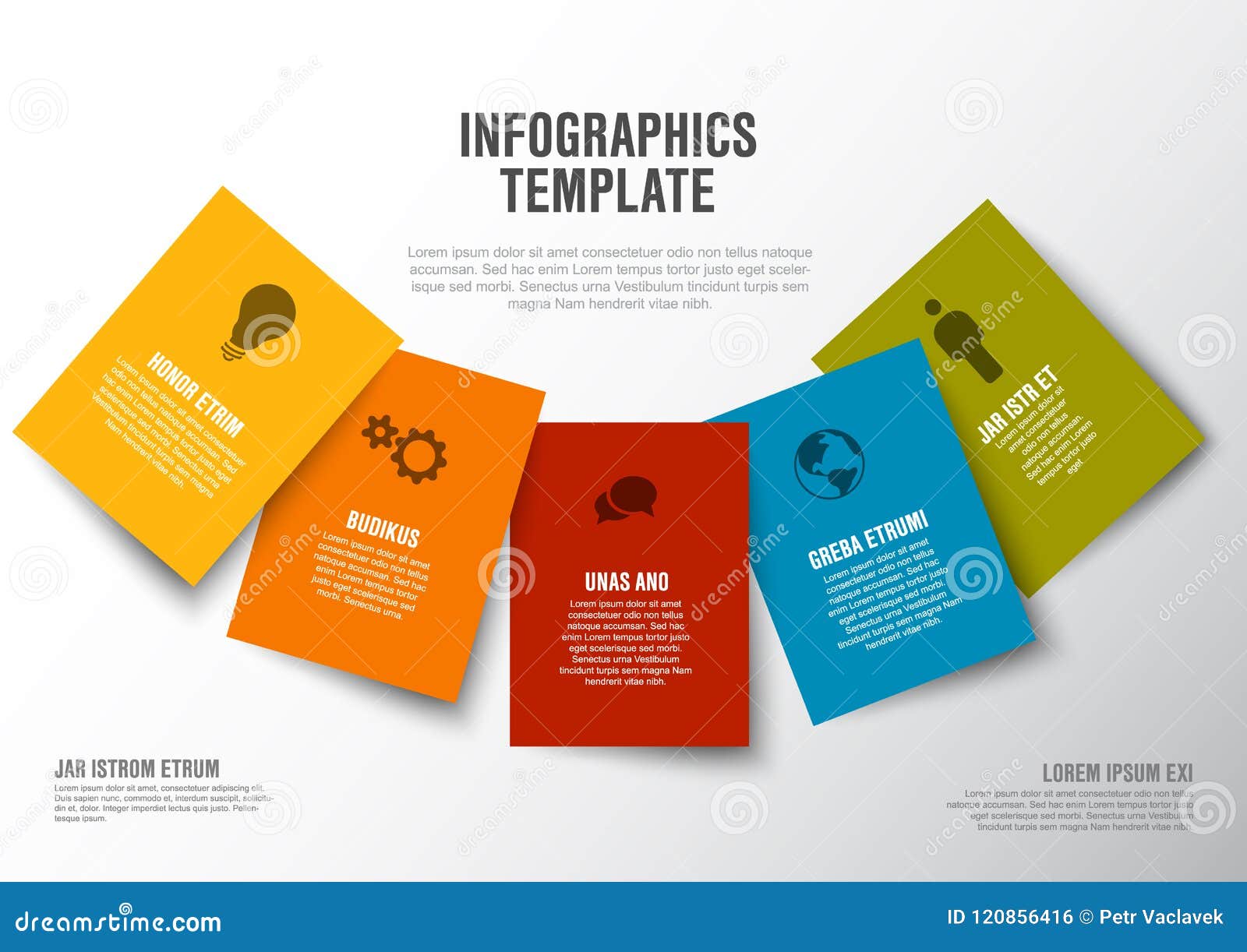 Vector Minimalist Colorful Infographic Template Stock Vector ...