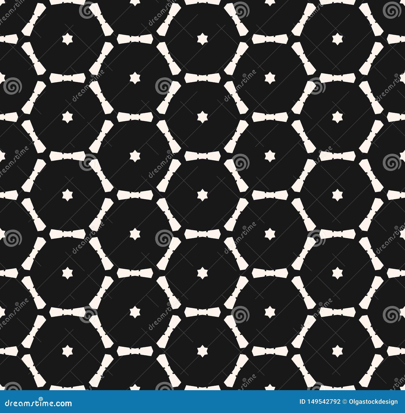 Vector Minimalist Geometric Seamless Pattern with Small Stars ...