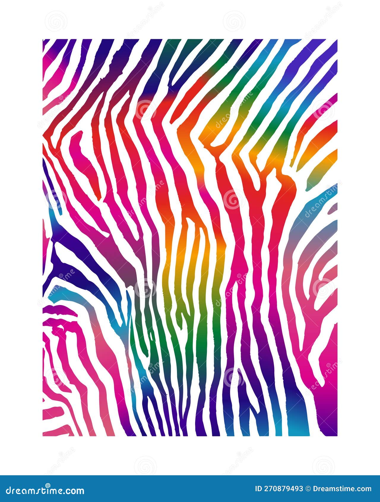 Minimalist Iridescent Zebra Pattern Screen Print for Poster, Book Cover ...