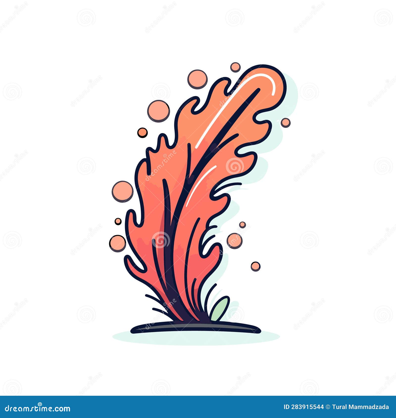 Vector of a Minimalist Red Feather Drawing on a Clean White Background ...