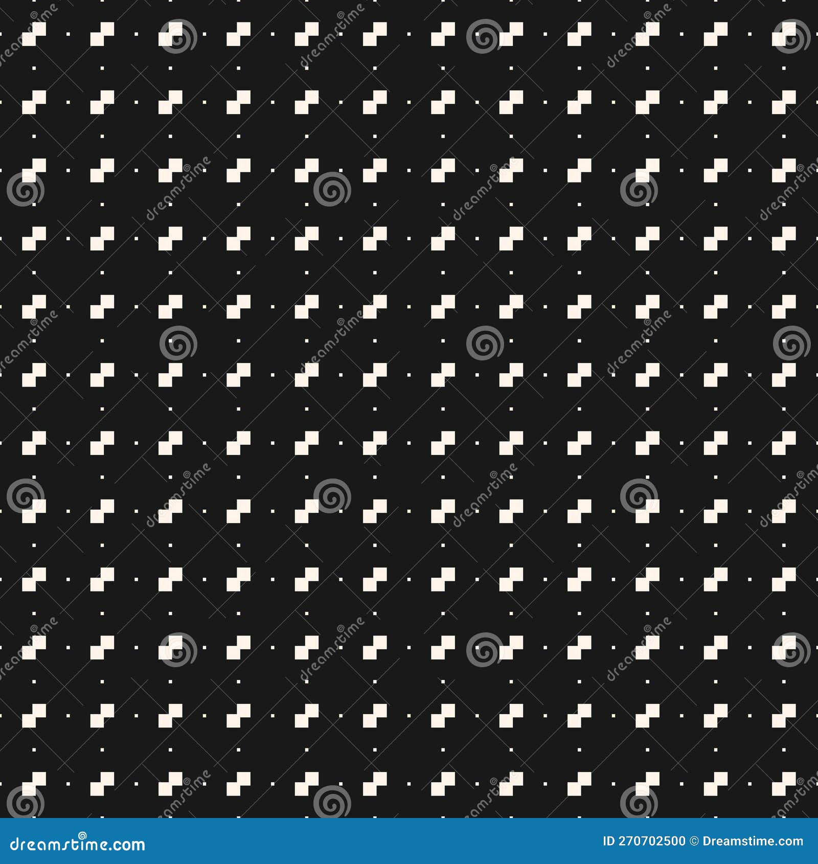 Vector Minimalist Seamless Pattern. Simple Monochrome Texture with ...