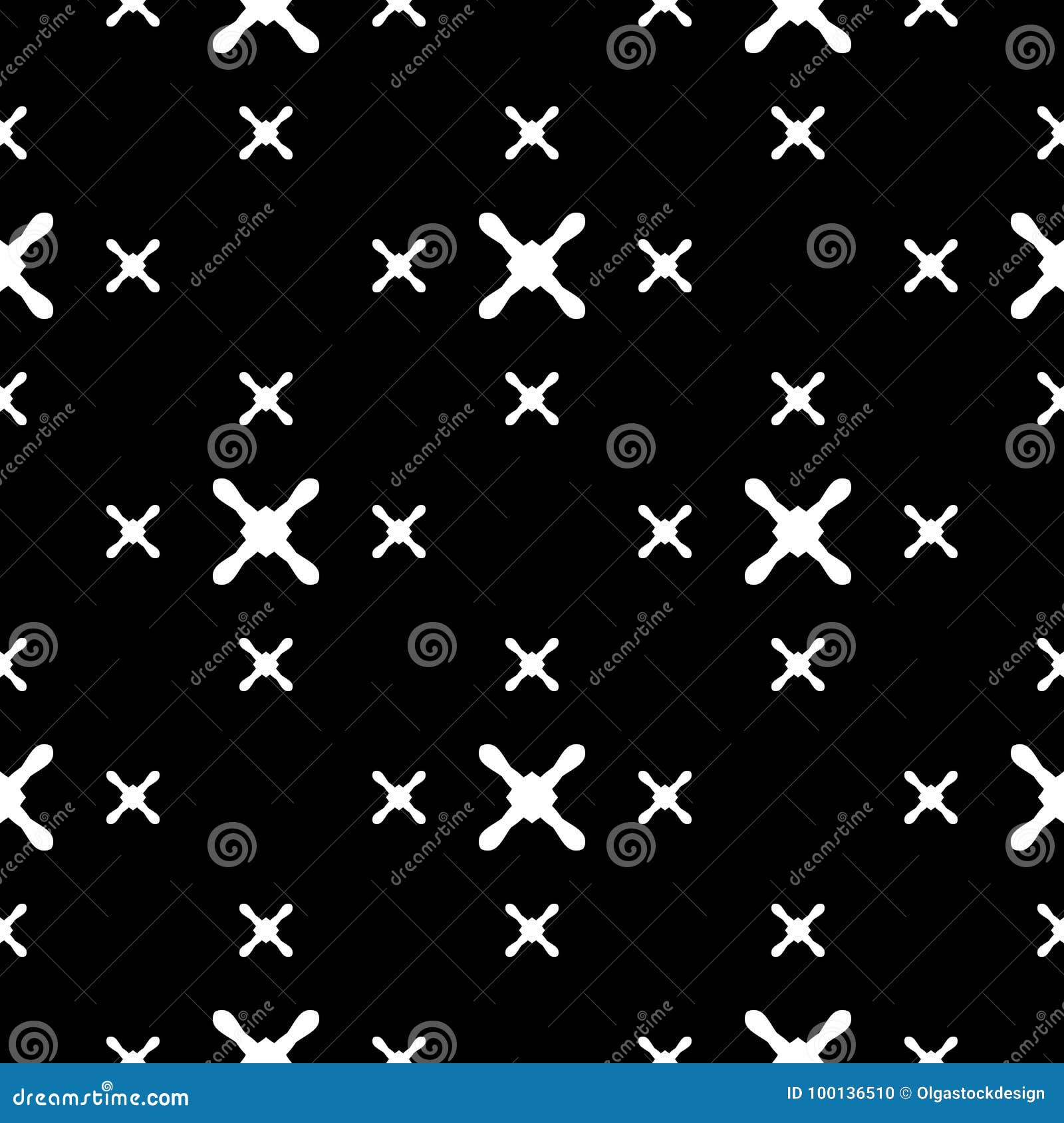 Cross Texture, Geometric Seamless Pattern with Crosses Stock Vector ...