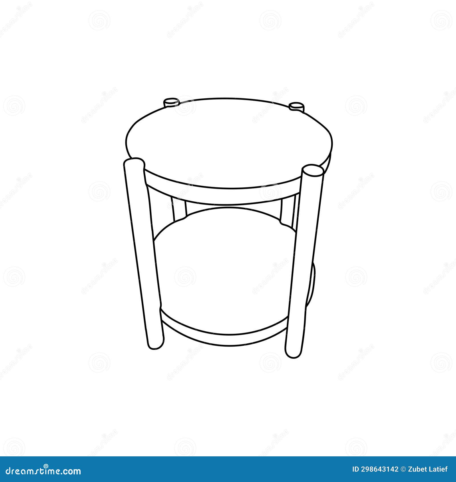 Vector Minimalistic Black and White Round Table, Simple Table Logo ...