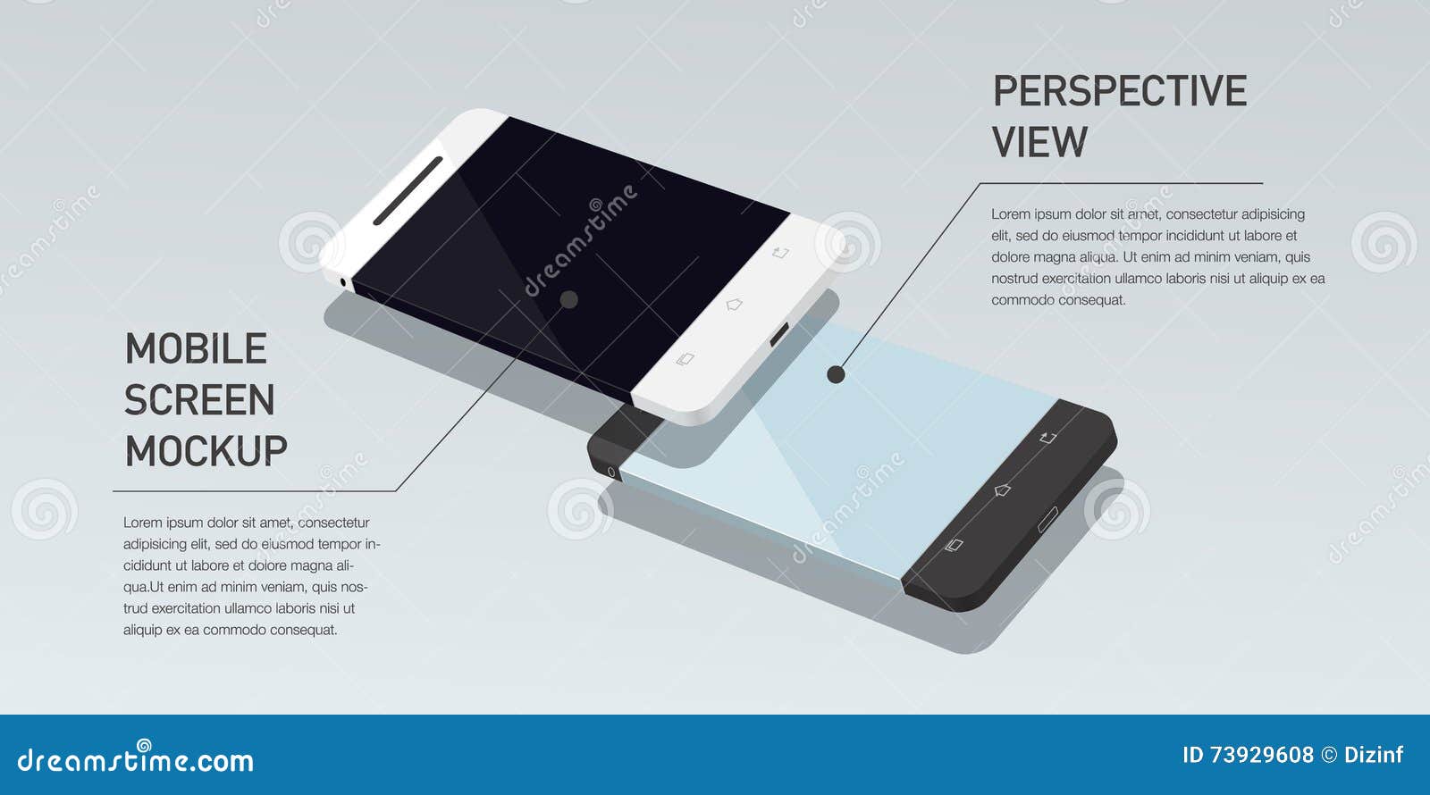 Vector Minimalistic 3d Isometric Illustration Cell Phone. Perspective ...