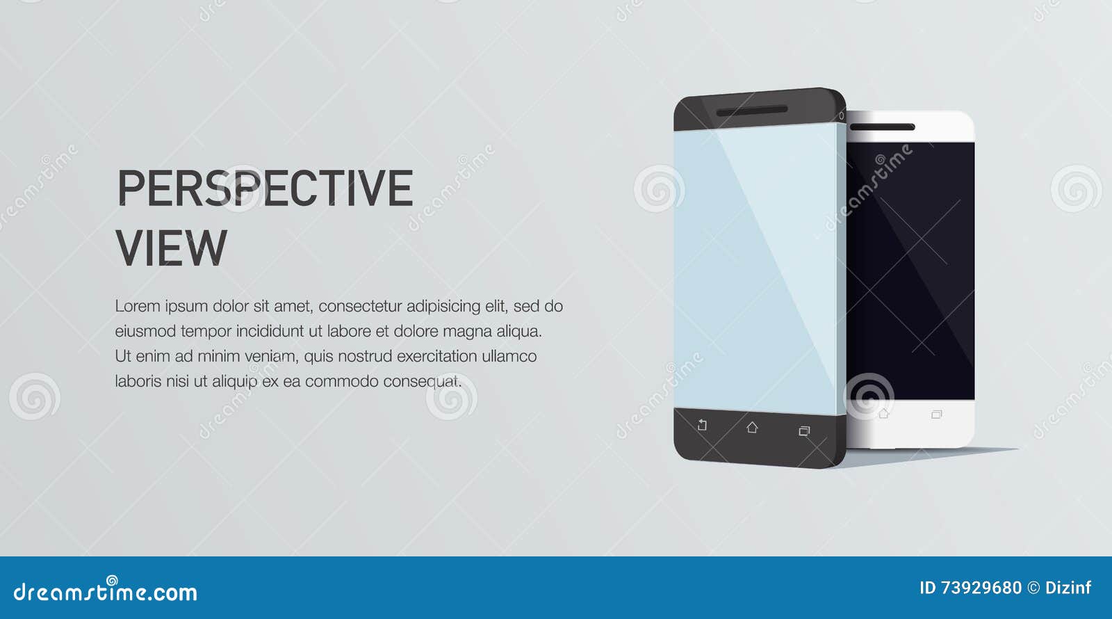 Vector Minimalistic 3d Isometric Illustration Cell Phone. Perspective ...