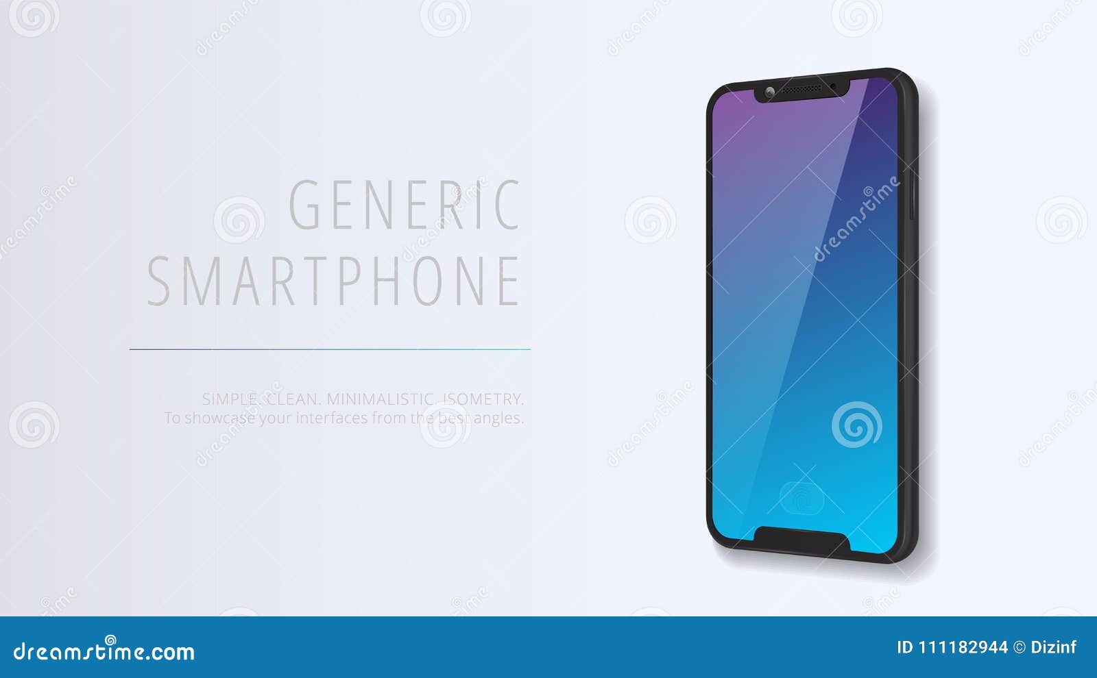 Smartphone Perspective View. Template For Infographics Or Presentation ...