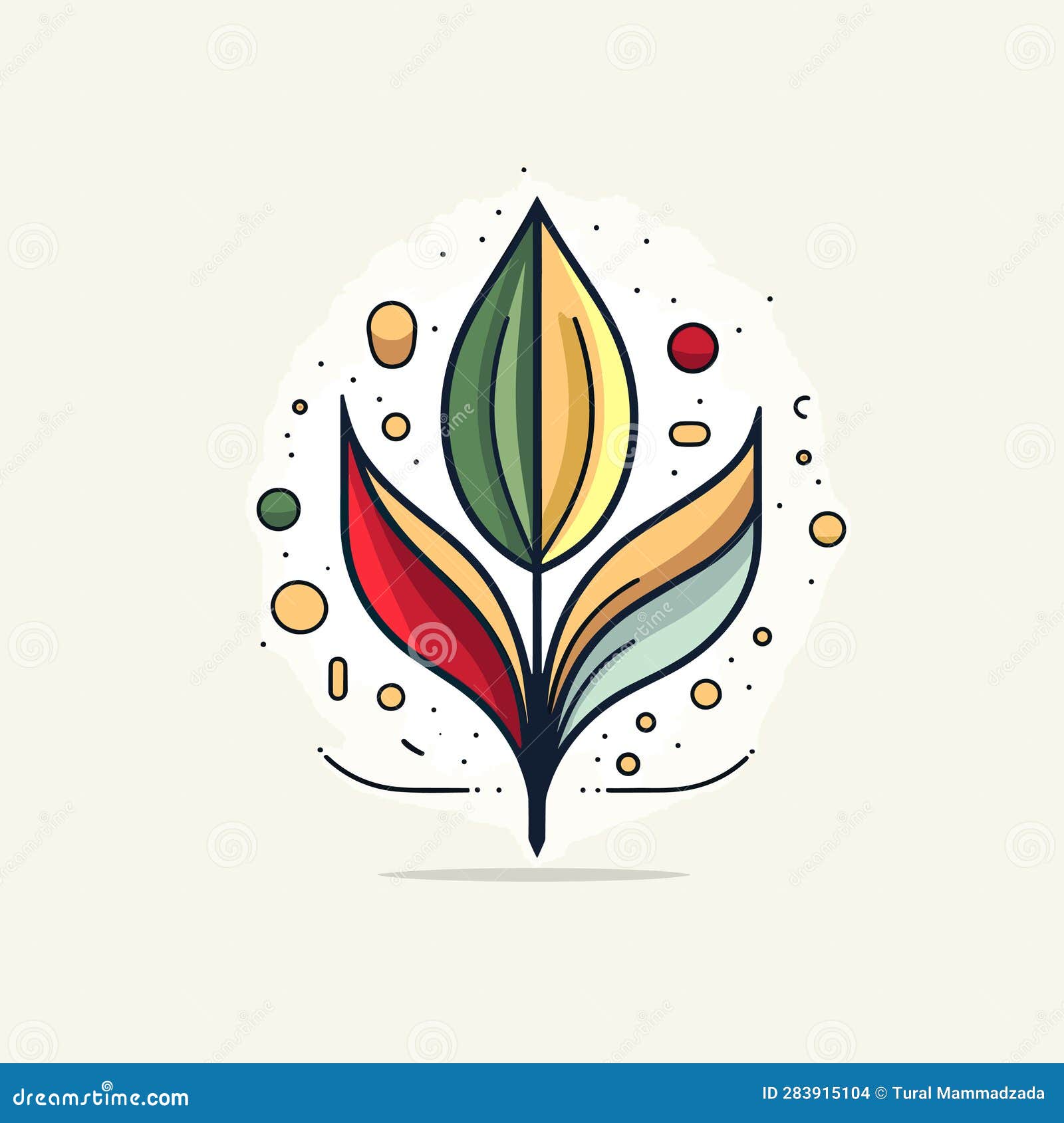 Vector of a Minimalistic and Elegant Flower Shop Logo in a Flat Vector ...