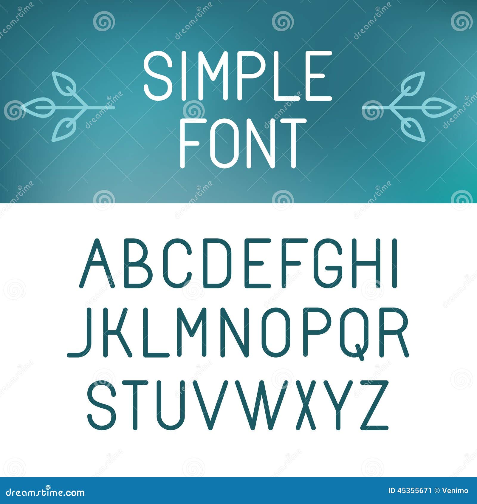 Vector Minimalistic Font Set Stock Vector - Illustration of geometry ...