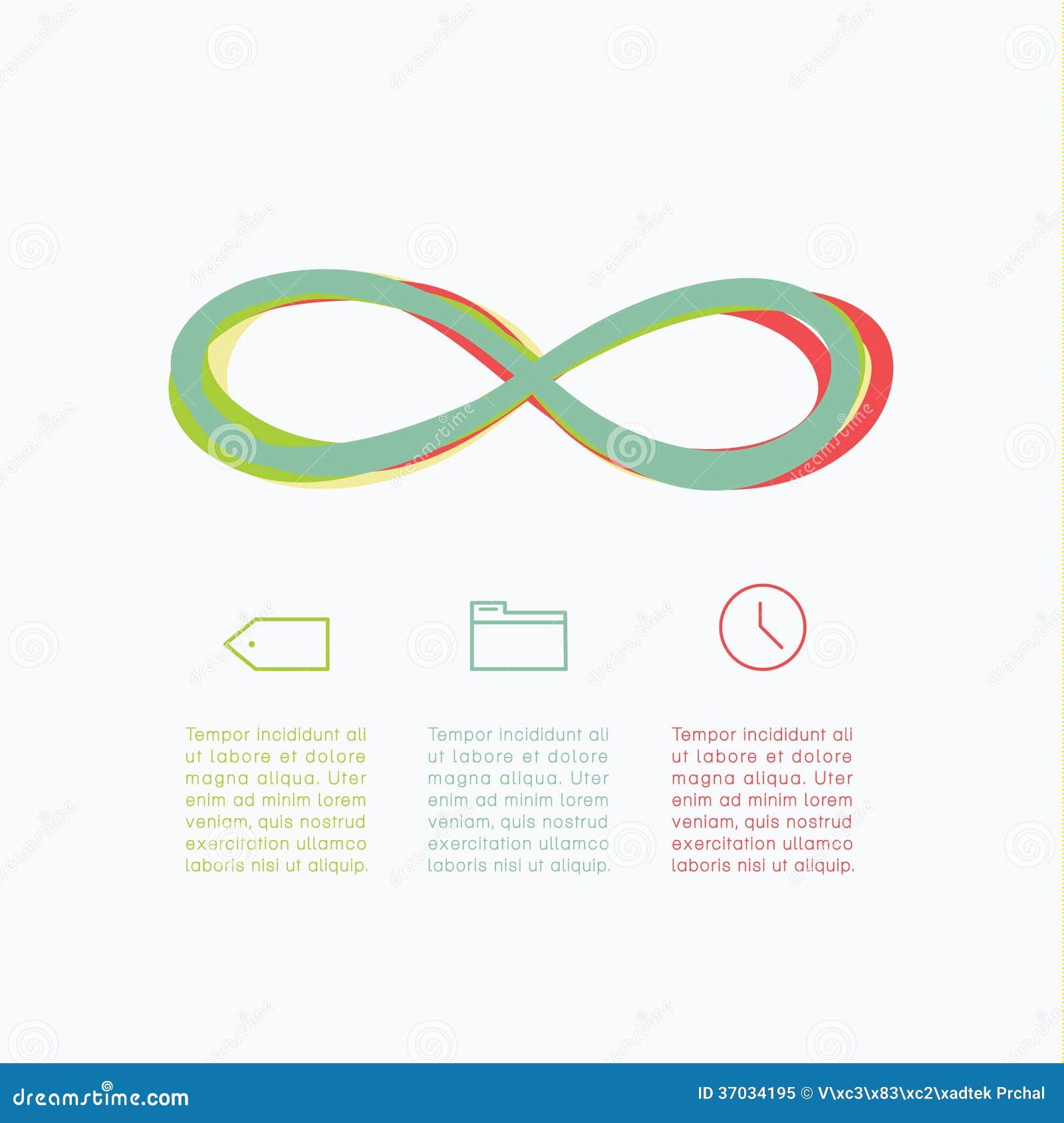 Vector Minimalistic Hand-draw Infinity. Abstract Template Stock Vector ...