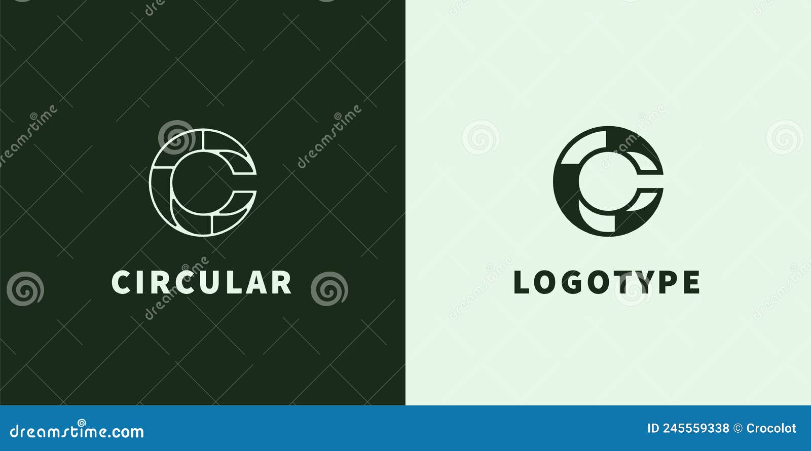 Vector Minimalistic Logotype. the Combination of the Letter C and the ...