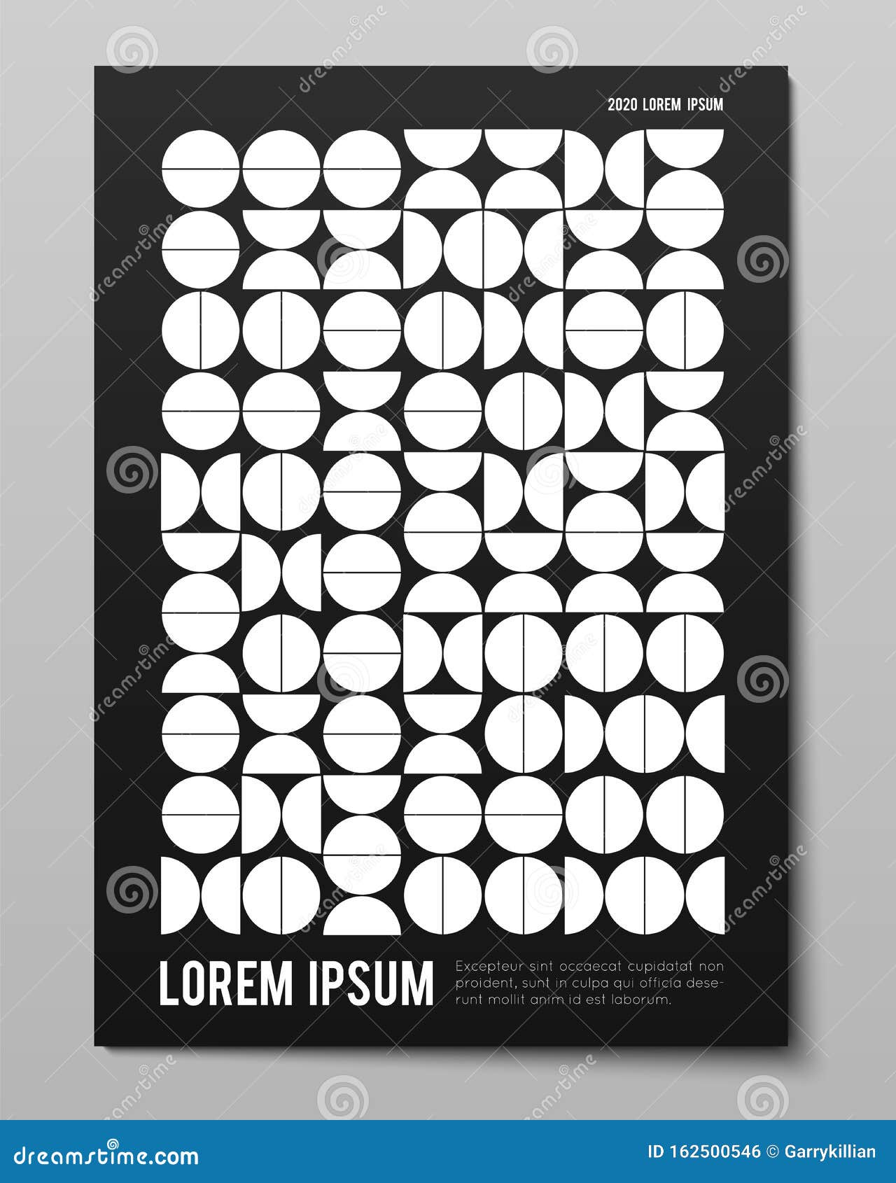 Vector Minimalistic Poster with Simple Shapes. Procedural Geometric ...