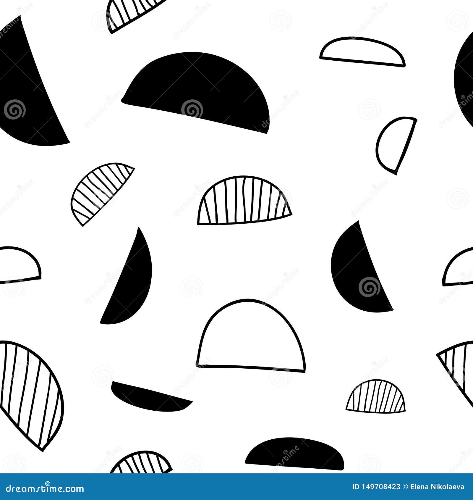 Minimalistic Seamless Geometric Semicircle Pattern Stock Vector - Illustration of repeat ...