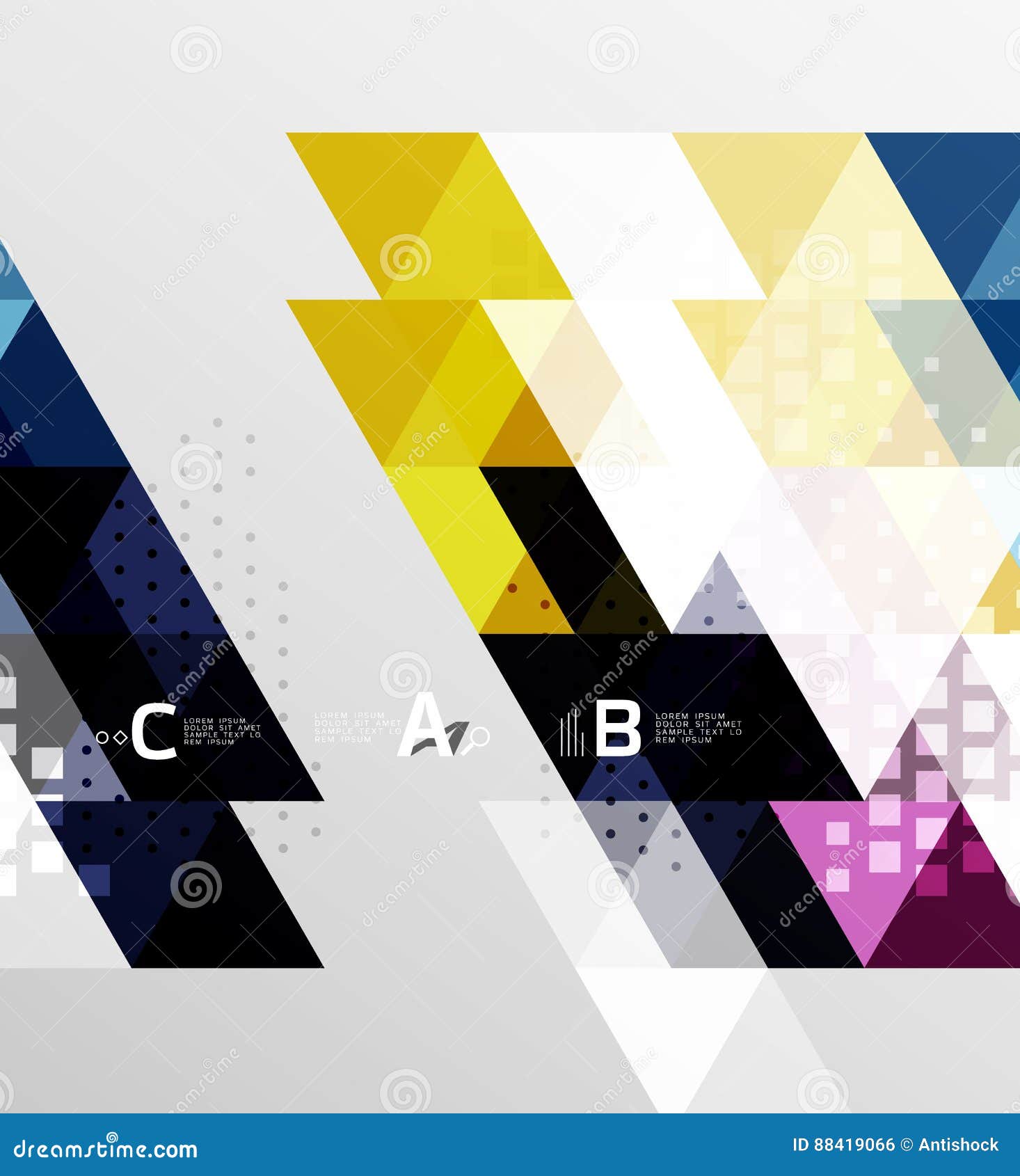 Vector Minimalistic Triangle Design Stock Illustration - Illustration ...