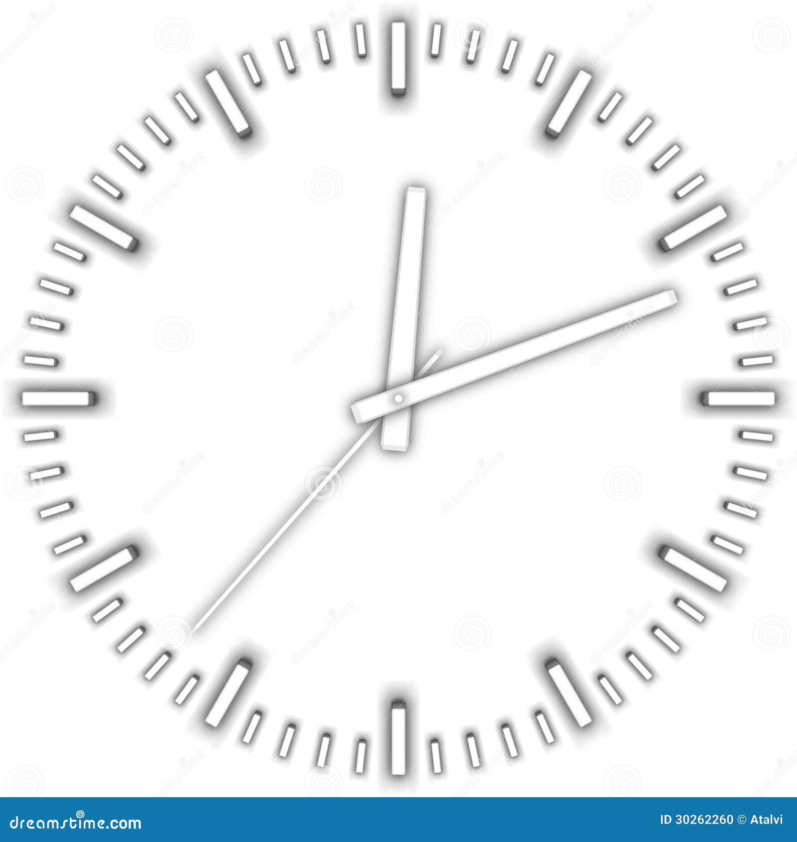 Vector white clock stock vector. Illustration of minimalistic - 30262260
